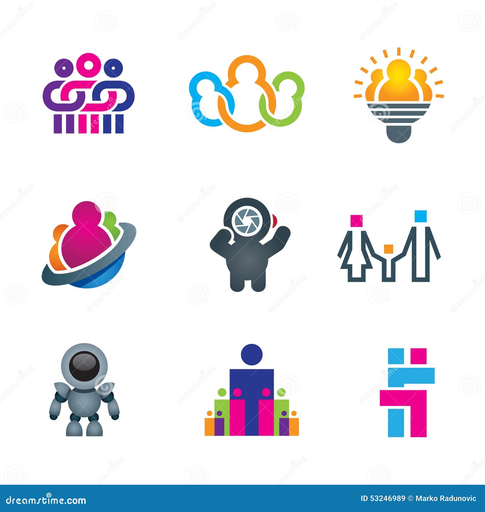 Different Creative People Interacting and Creating Fun and Innovative ...