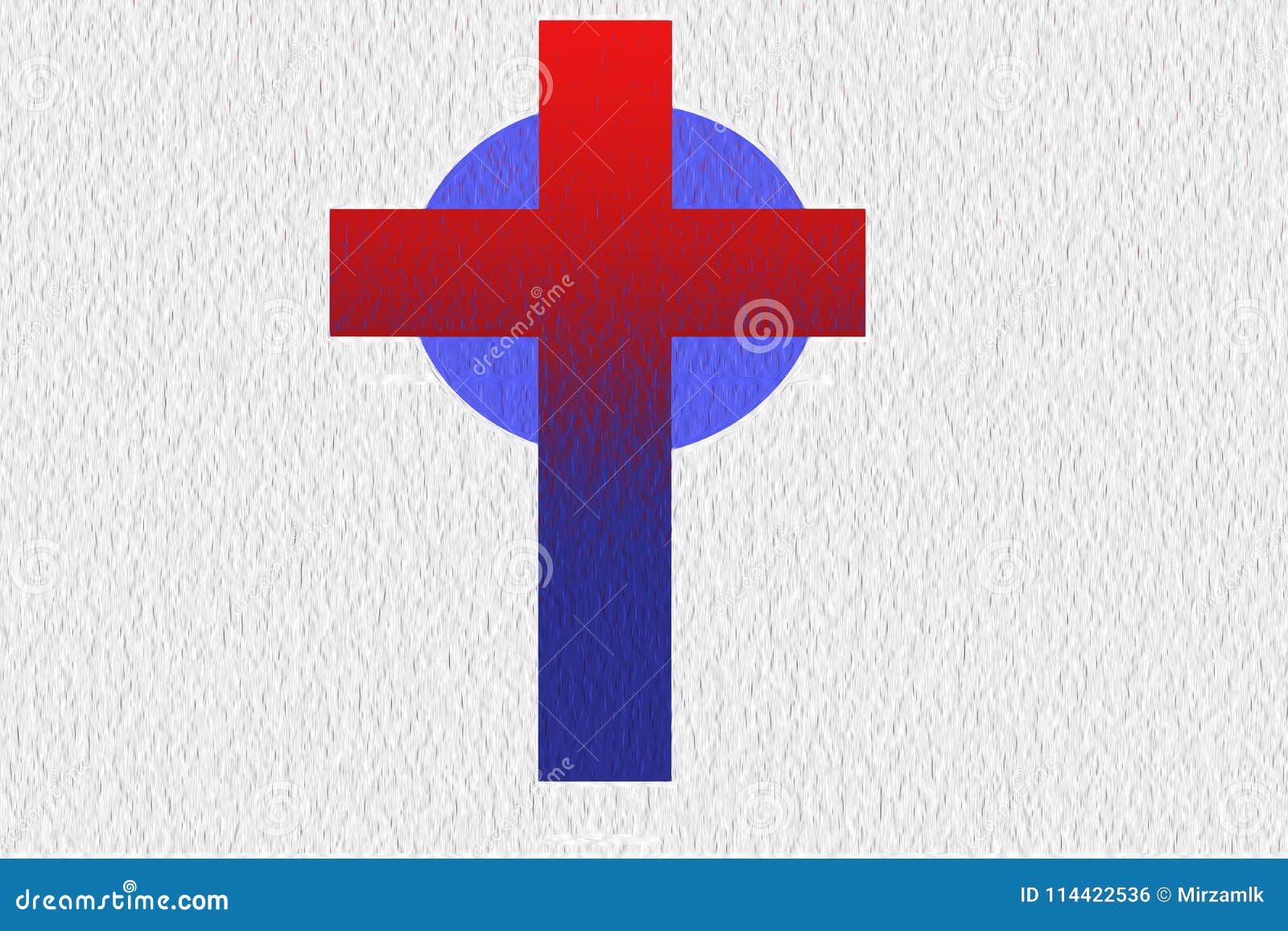 Different Crosses Drawn on a Gradient with Different Colors. Stock ...
