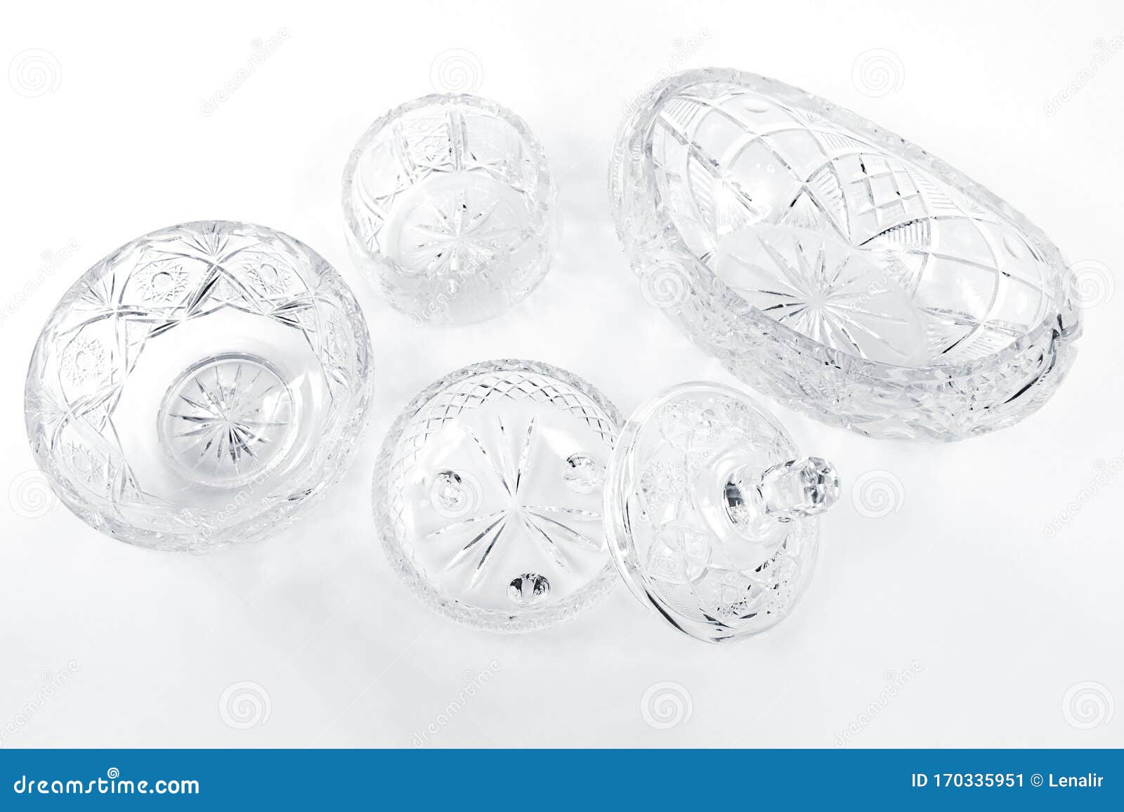 Different crystal ware stock image. Image of dishes - 170335951