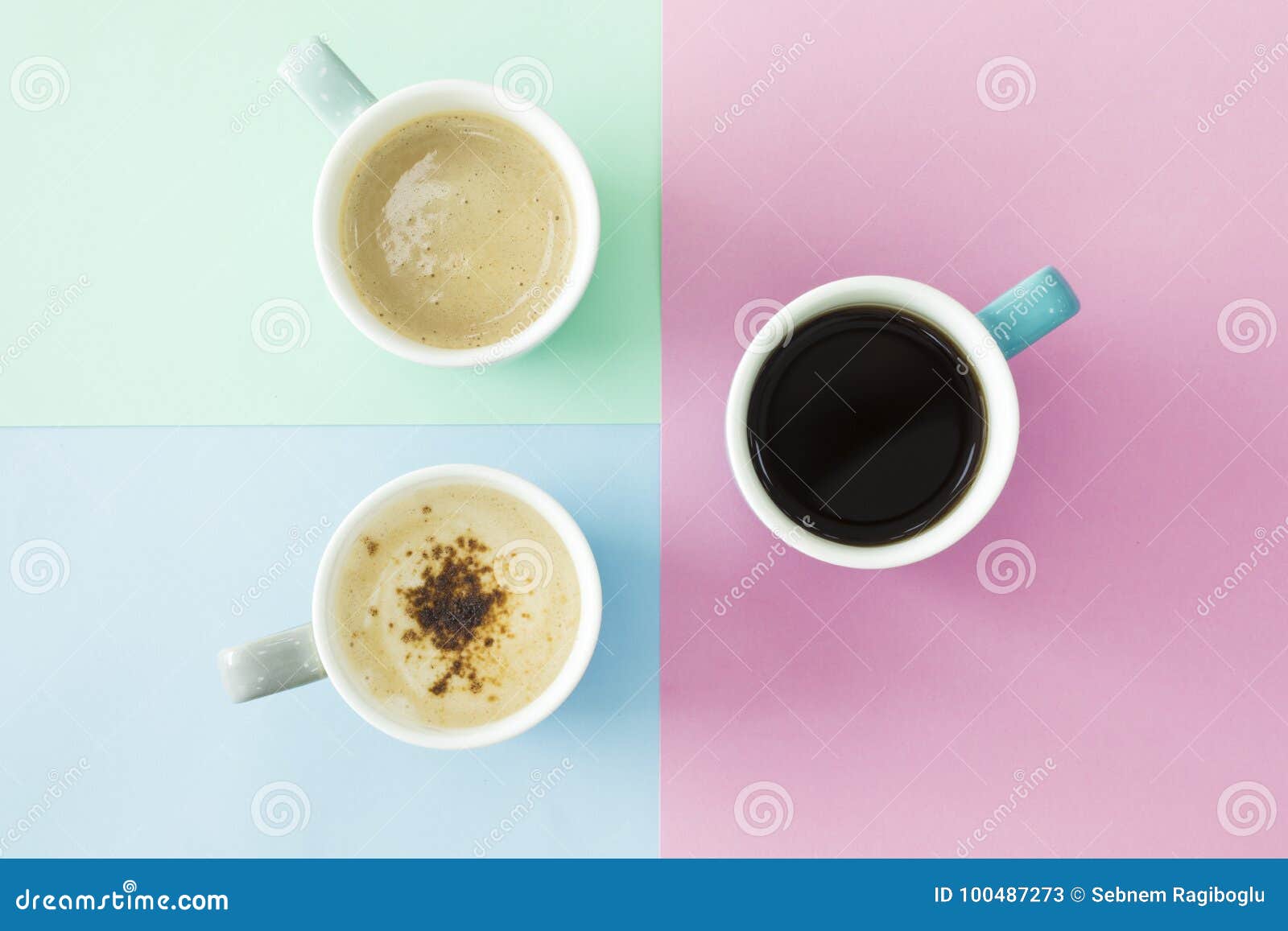 Different cups of coffee stock image. Image of drink - 100487273