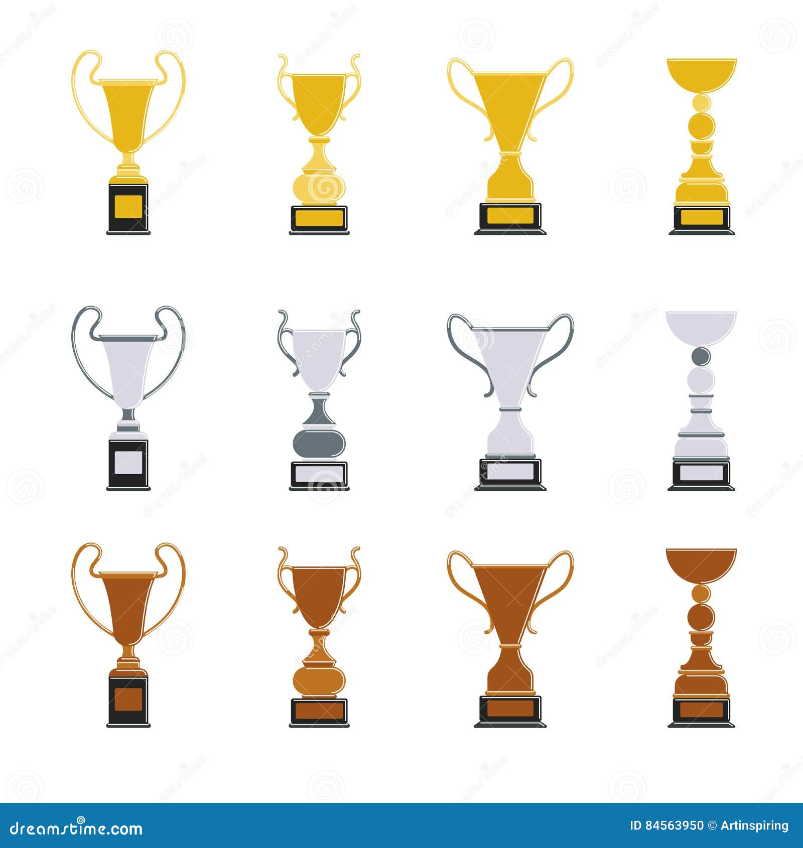 Different cups set. stock vector. Illustration of concept - 84563950