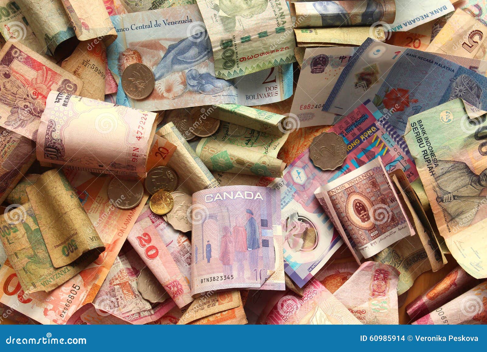 Different currency stock photo. Image of table, wealth - 60985914