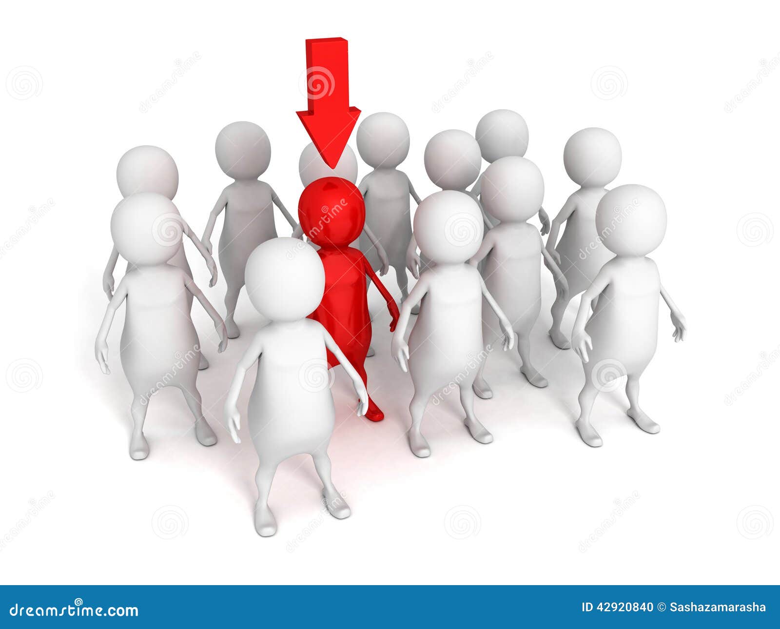 Different 3d Man Choice Unique Concept Stock Illustration ...