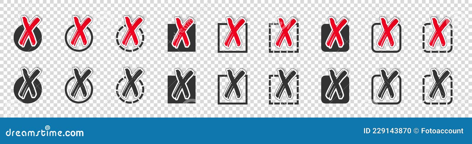 Different Decline Icons - Vector Illustrations Set Isolated on ...