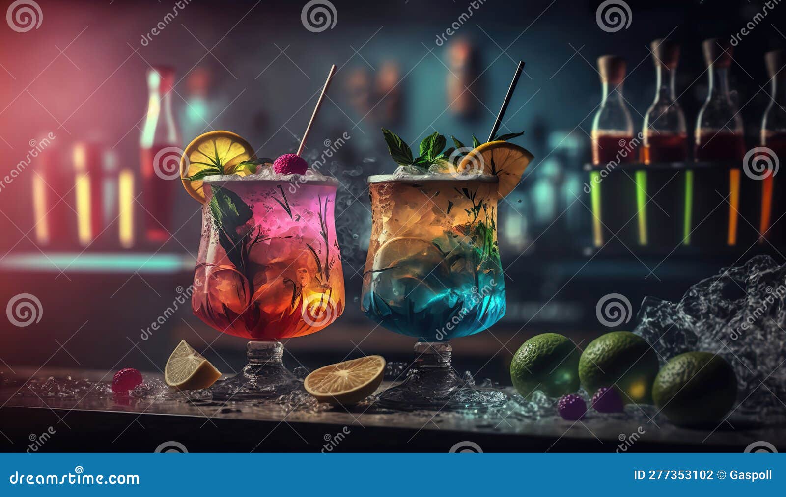 Cocktails On The Table, Baroque, Gourmet Photography With Flowers ...