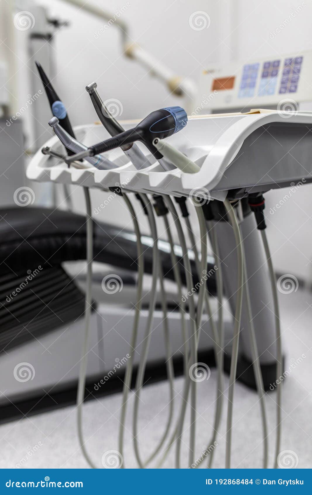 Different Dental Instruments and Tools in a Dentists Office Stock Photo ...