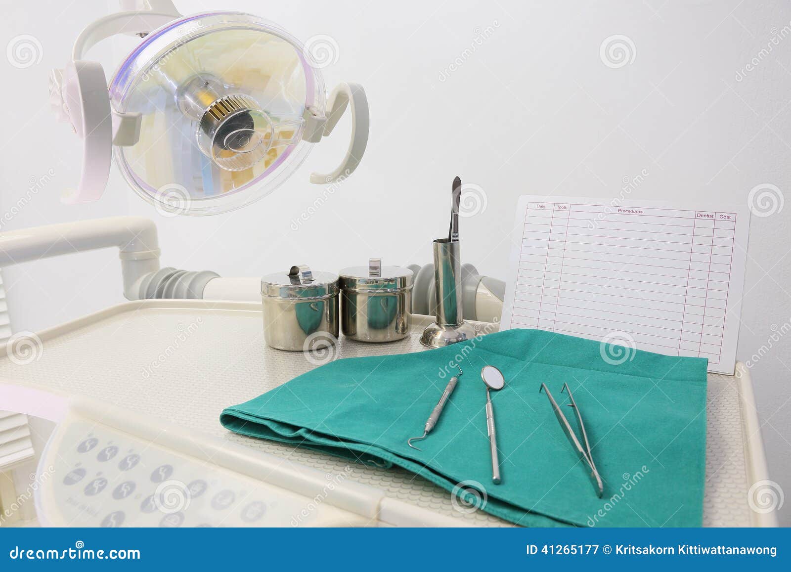 Different Dental Instruments and Tools Stock Image - Image of room ...