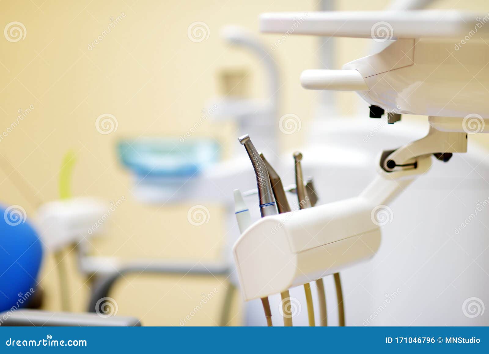 Different Dental Instruments and Tools in a Dentists Office Stock Photo ...