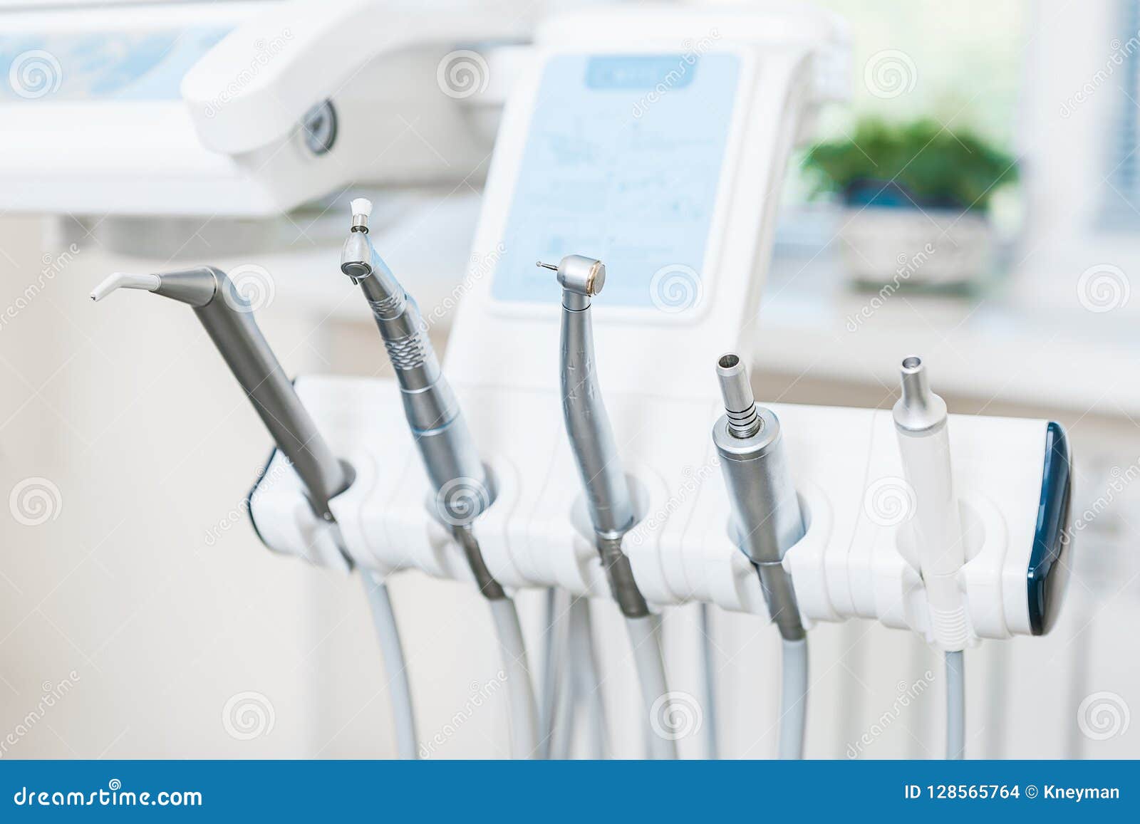 Different Dental Instruments and Tools in a Dentists Office Stock Photo ...