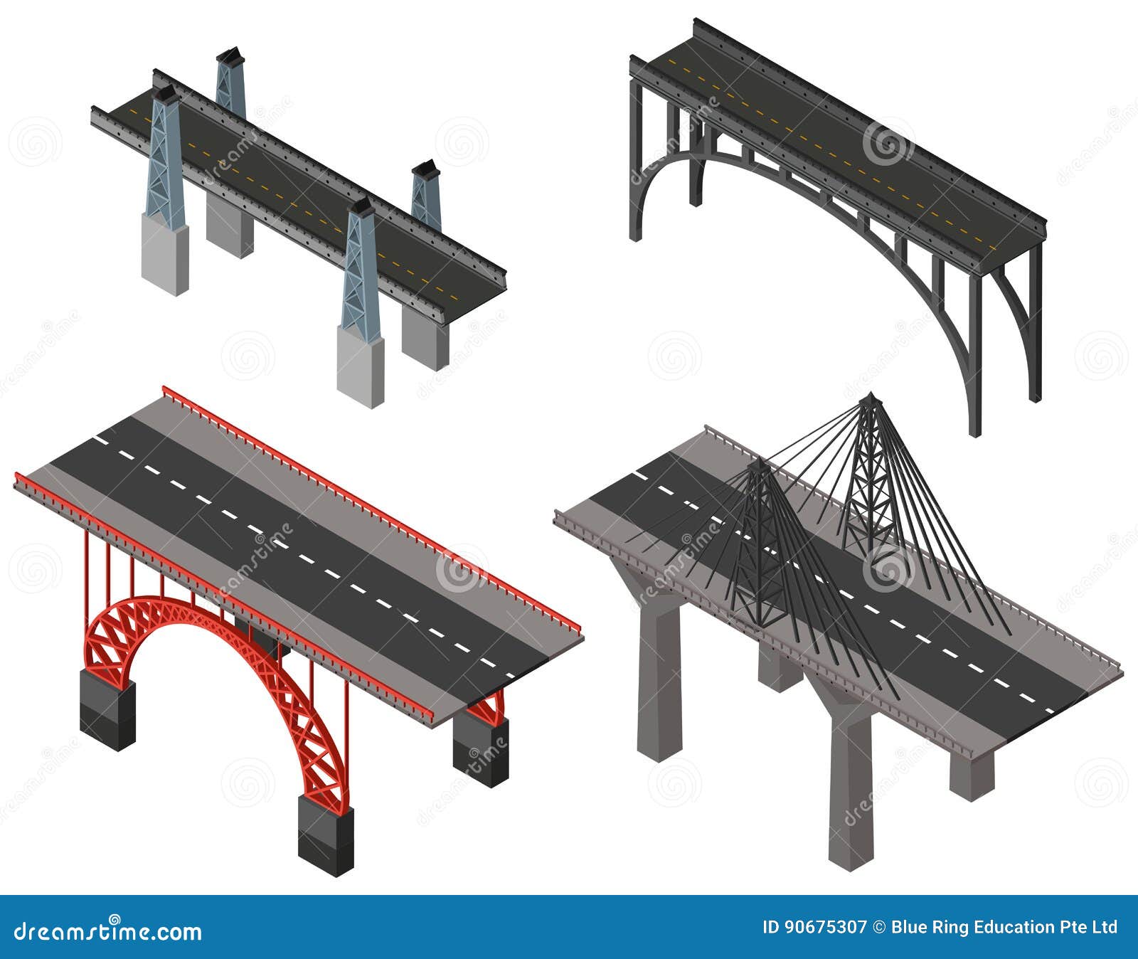 Different Design for Bridges Stock Vector - Illustration of ...