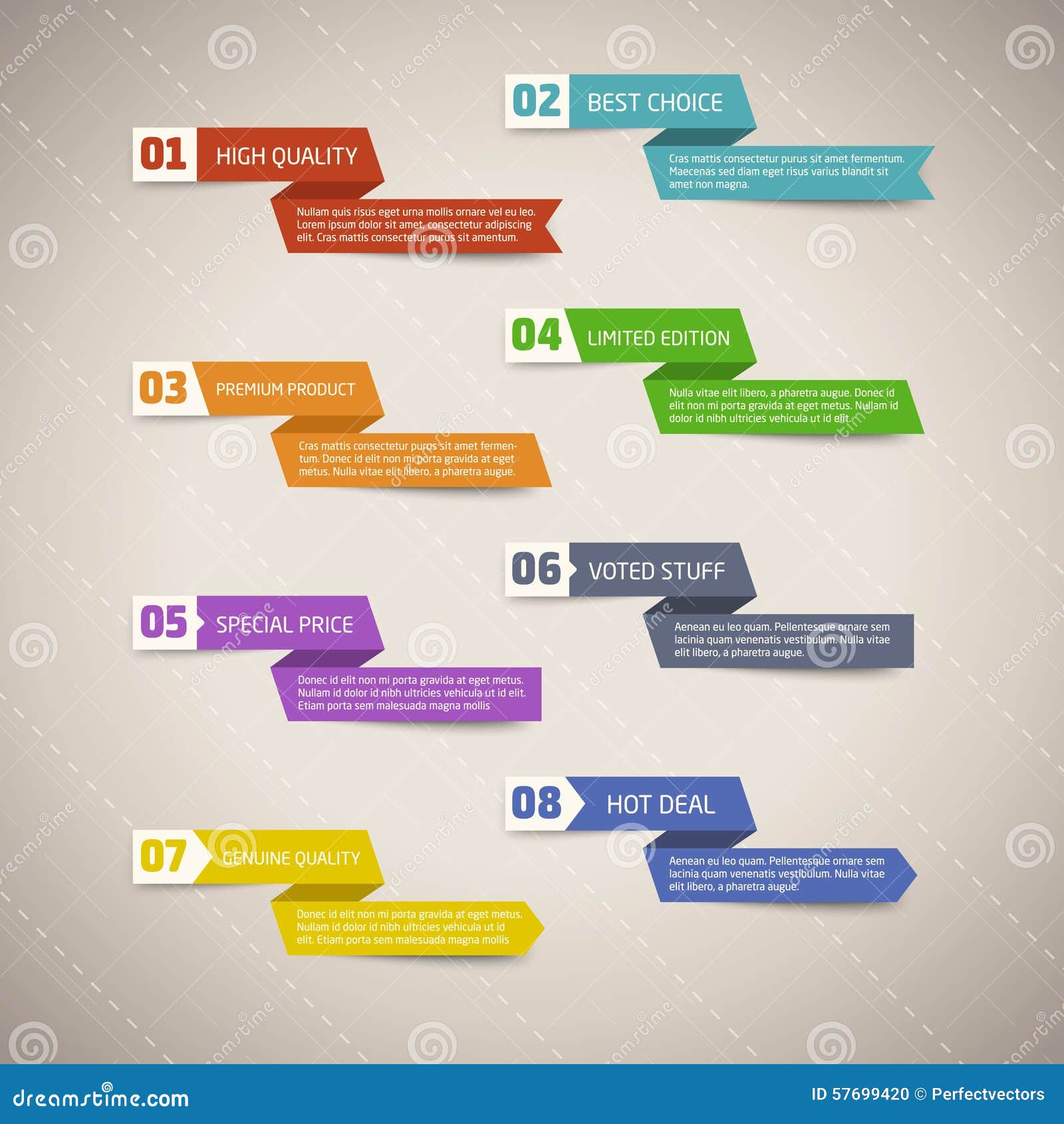 Different Designs Ribbon Collection Stock Vector - Illustration of ...