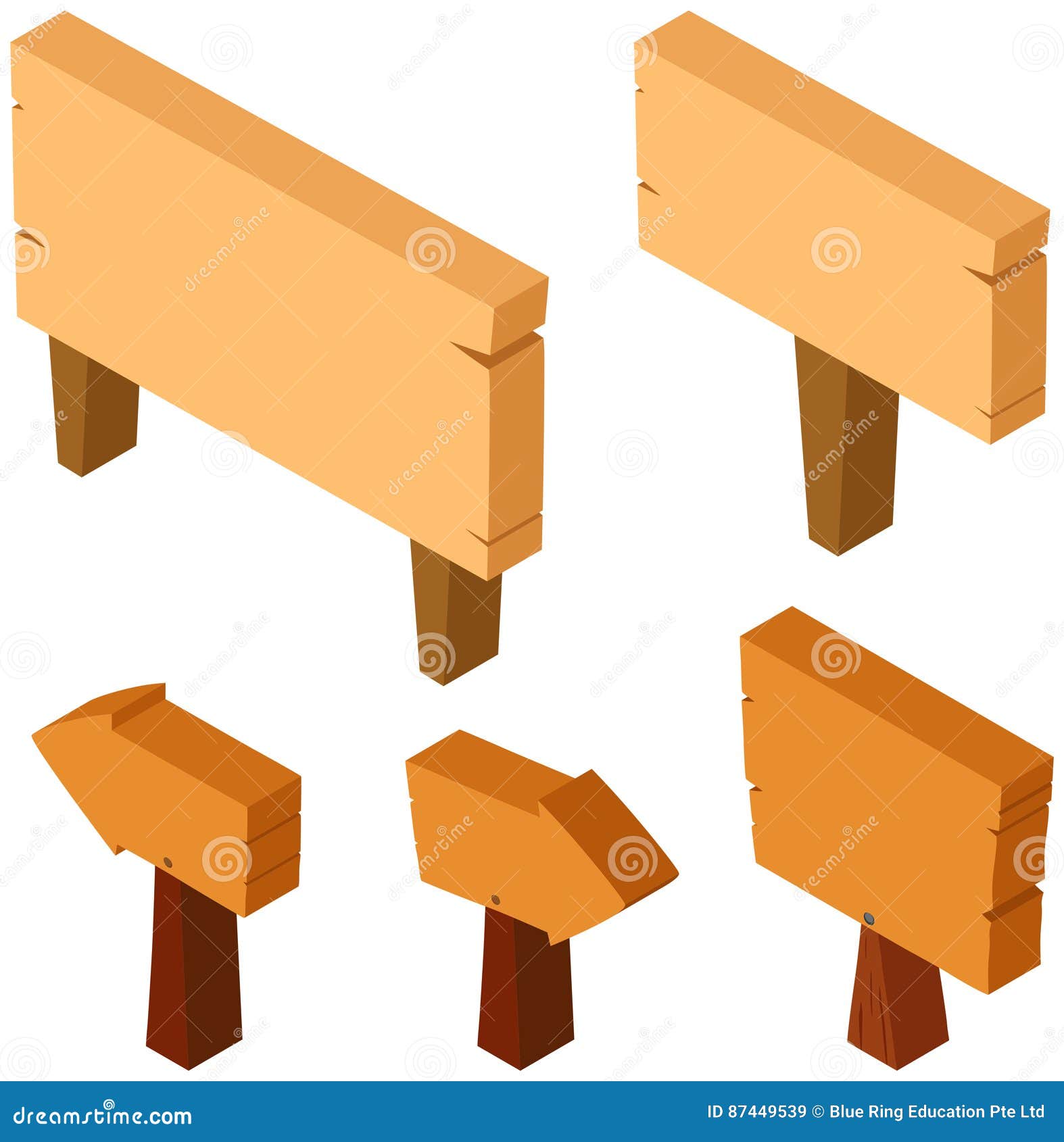 Different Designs of Wooden Signs Stock Vector - Illustration of ...