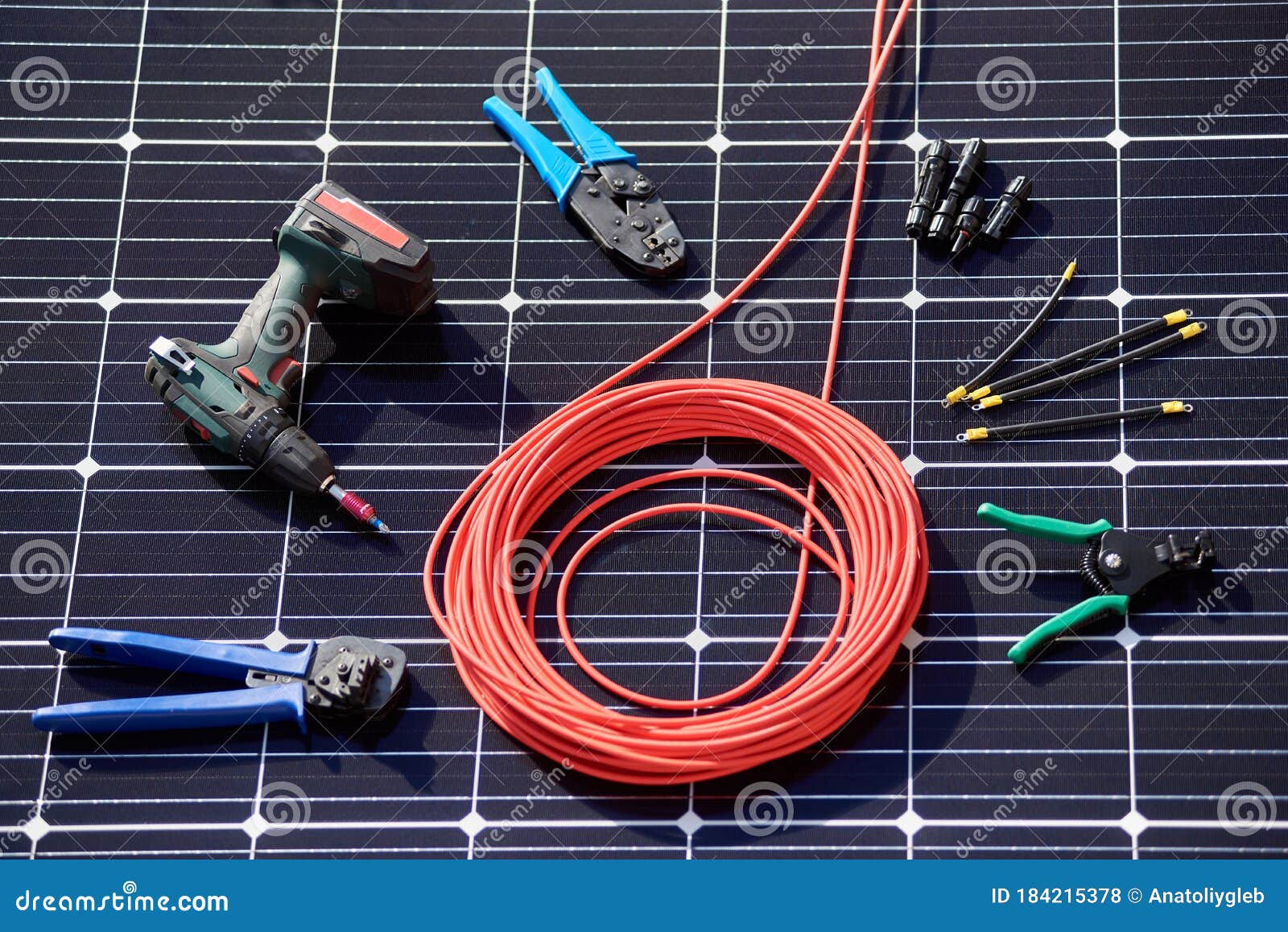 Different Details, Instruments for Installing Solar System Stock Photo ...