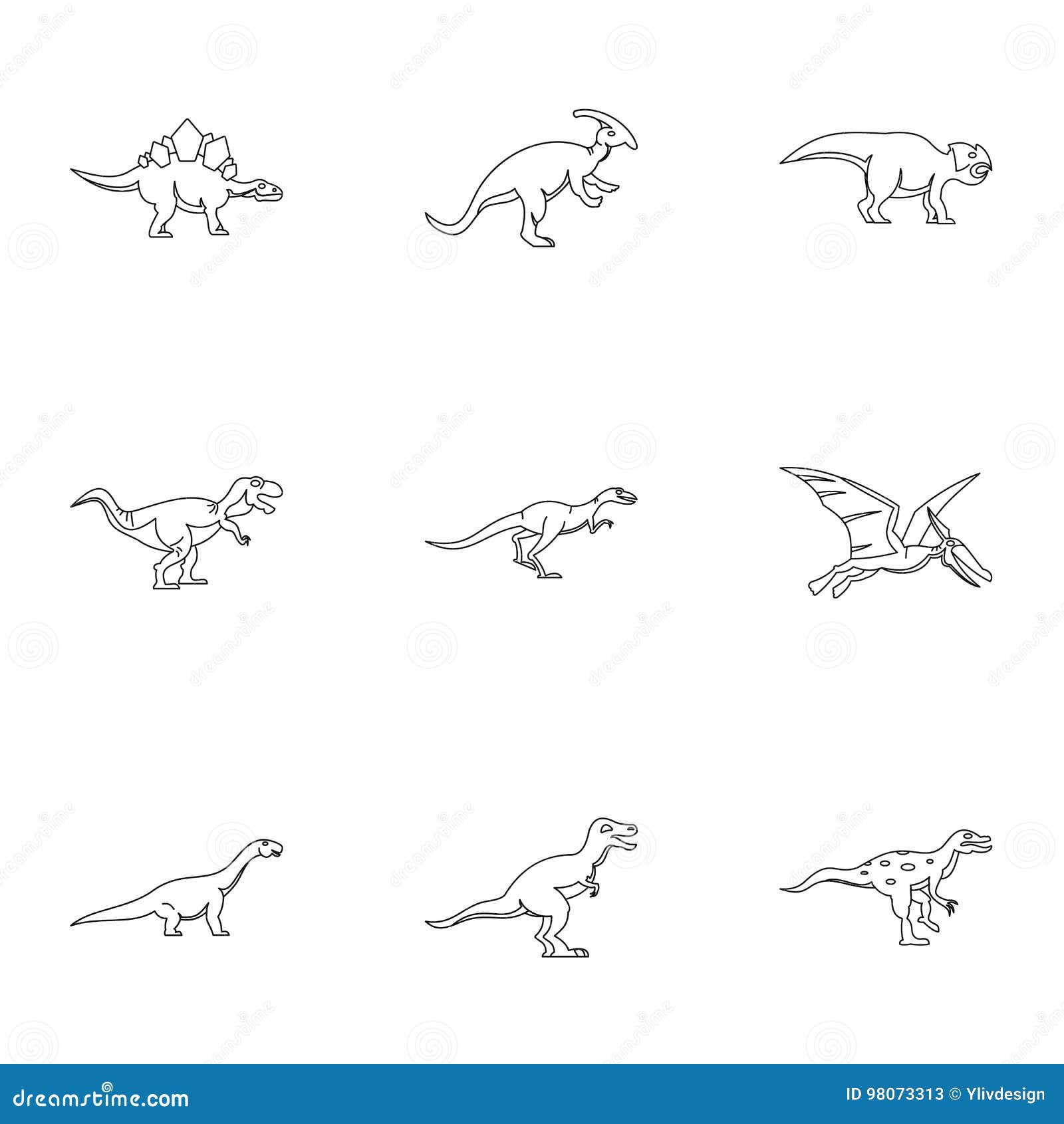 Set Of Different Dinosaur Yoga Poses. Various Yoga Asanas. Collection ...