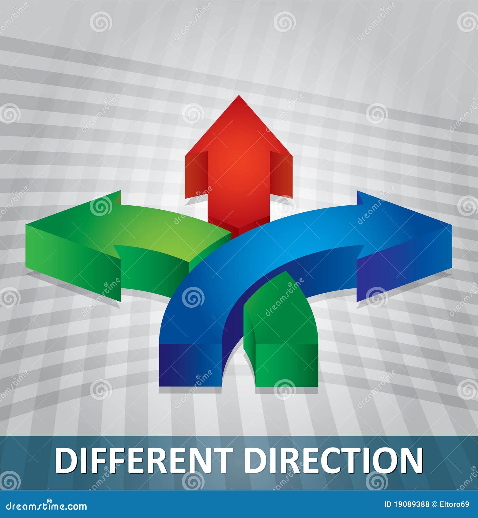 Different direction stock vector. Illustration of signpost - 19089388