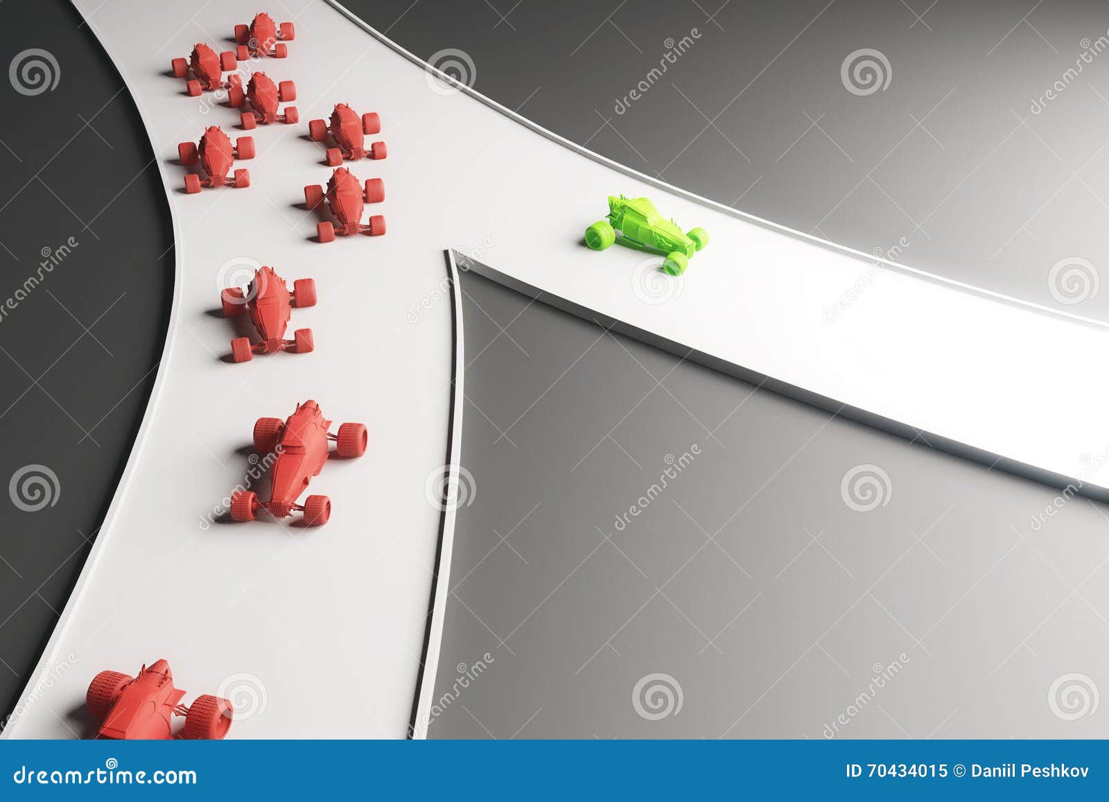 Different Direction Green Car Stock Illustration - Illustration of ...