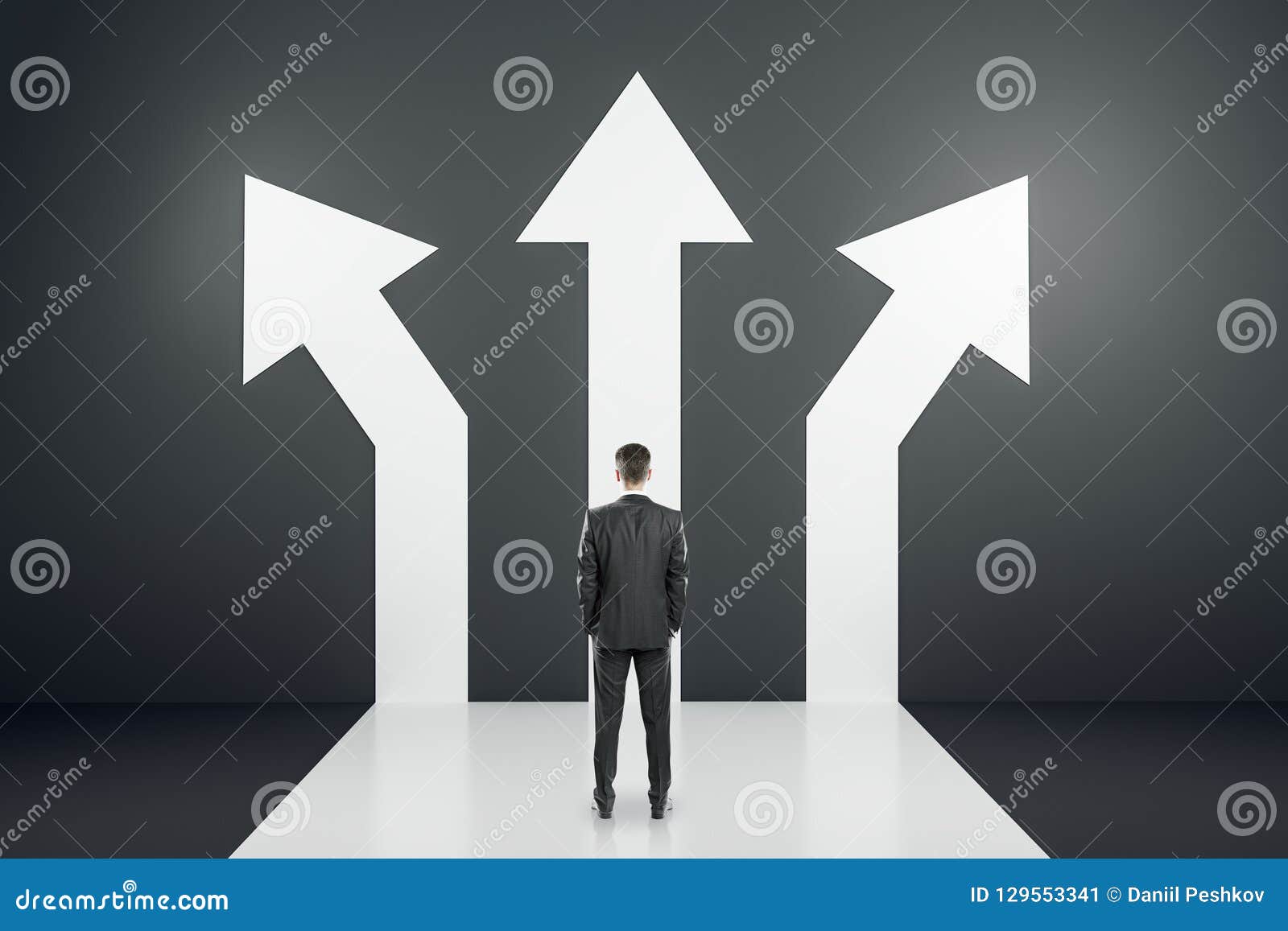 Direction To Success Concept With White Growing Arrows, Plus Signs ...