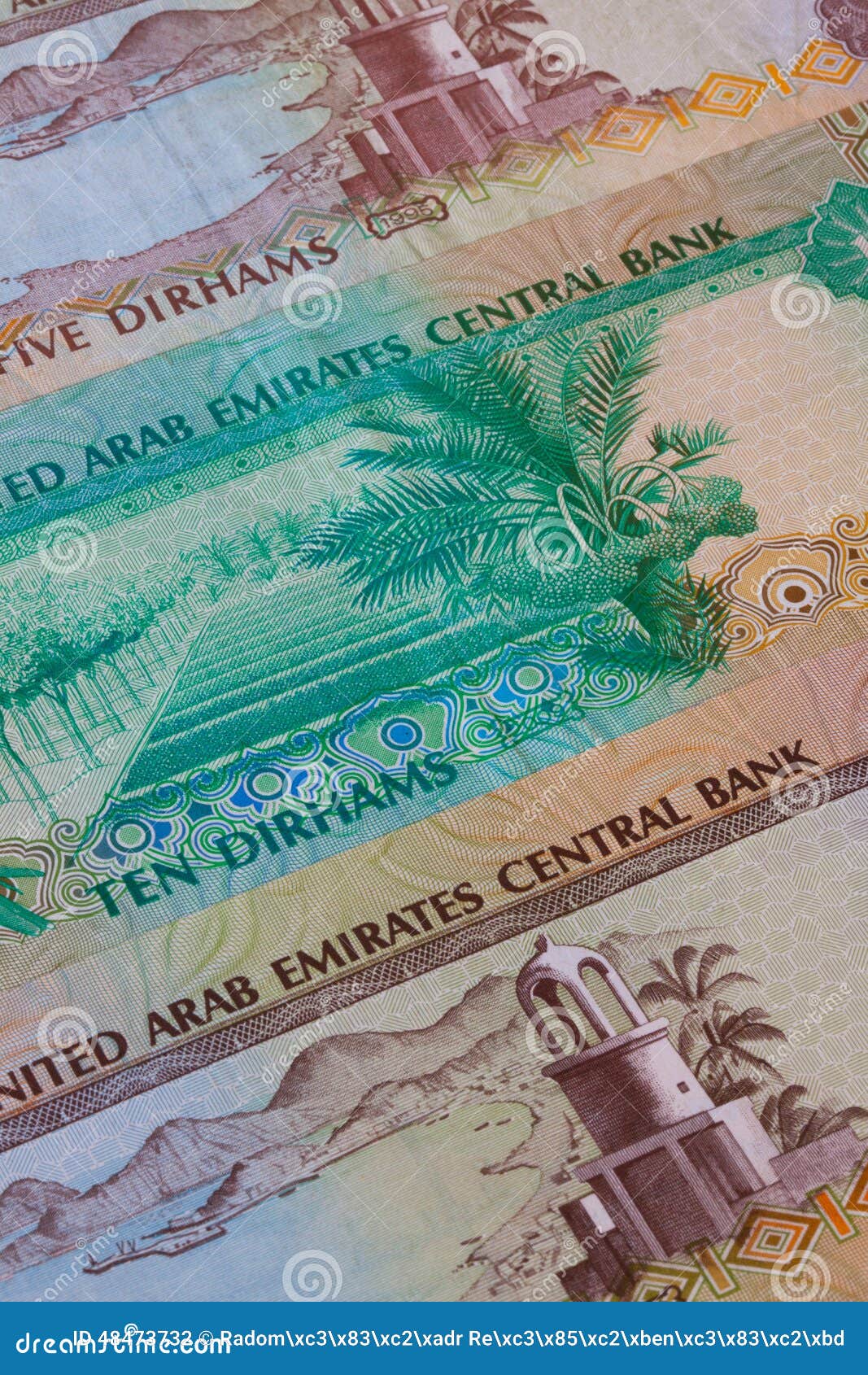 Different Dirham Banknotes from Emirates Stock Photo - Image of dirham ...