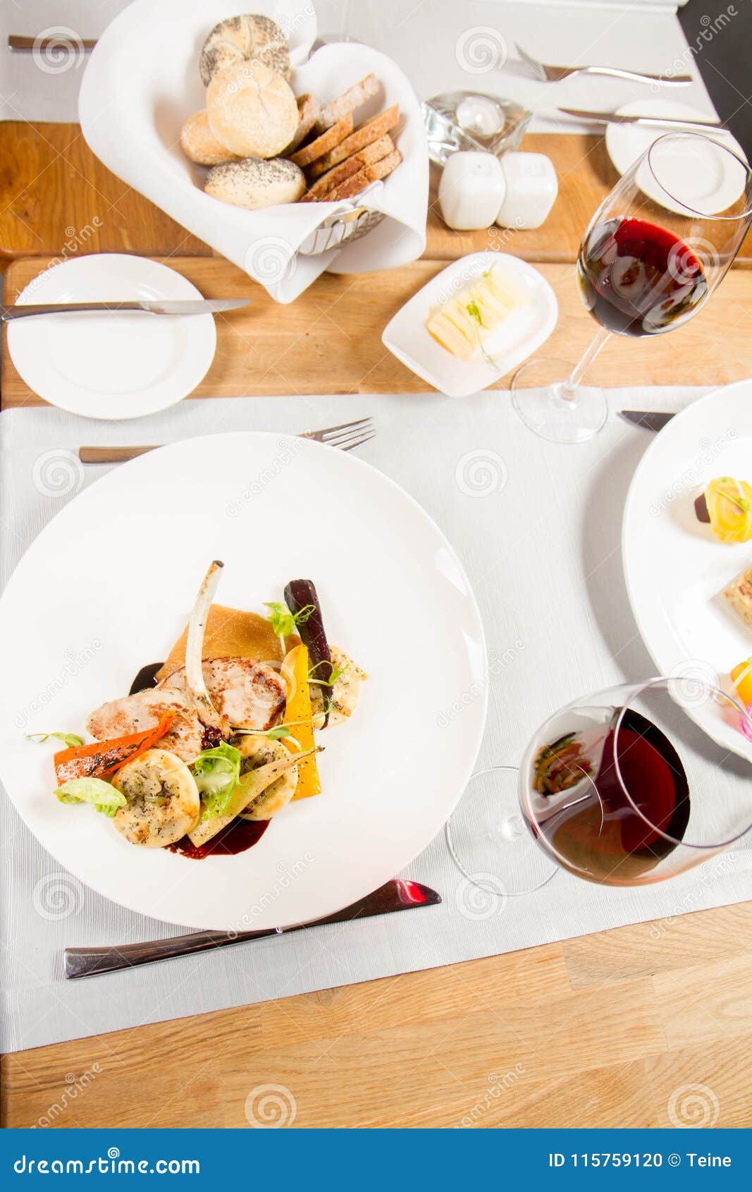Dishes Served in a Restaurant Stock Photo - Image of buckwheat, chop ...
