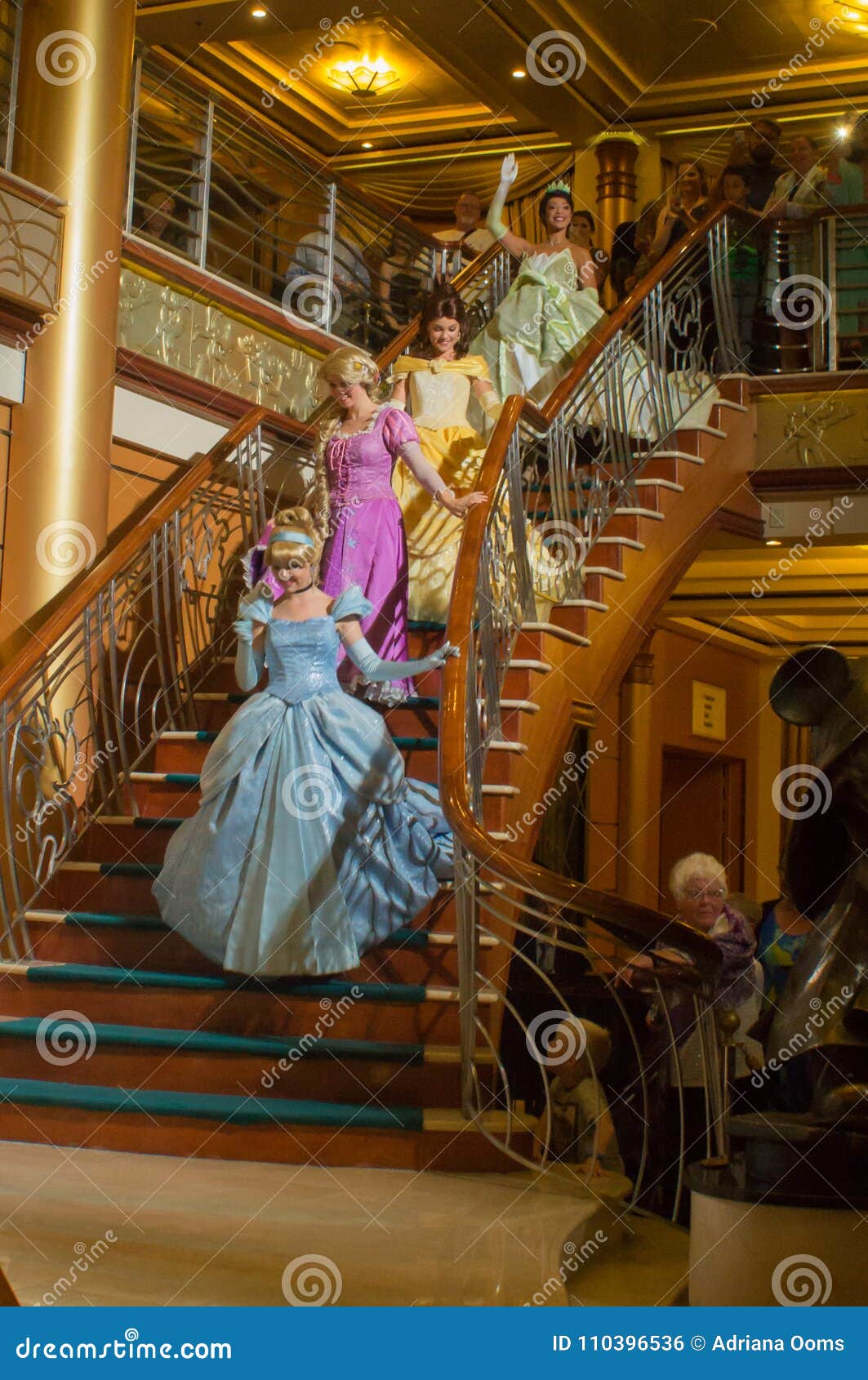 Princesses Going Down the Stairway Editorial Photo - Image of stairs ...