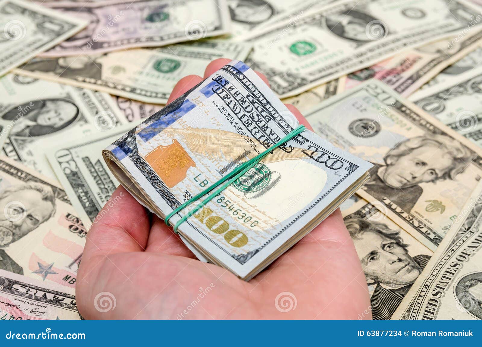 Different dollar bills stock photo. Image of dollars - 63877234