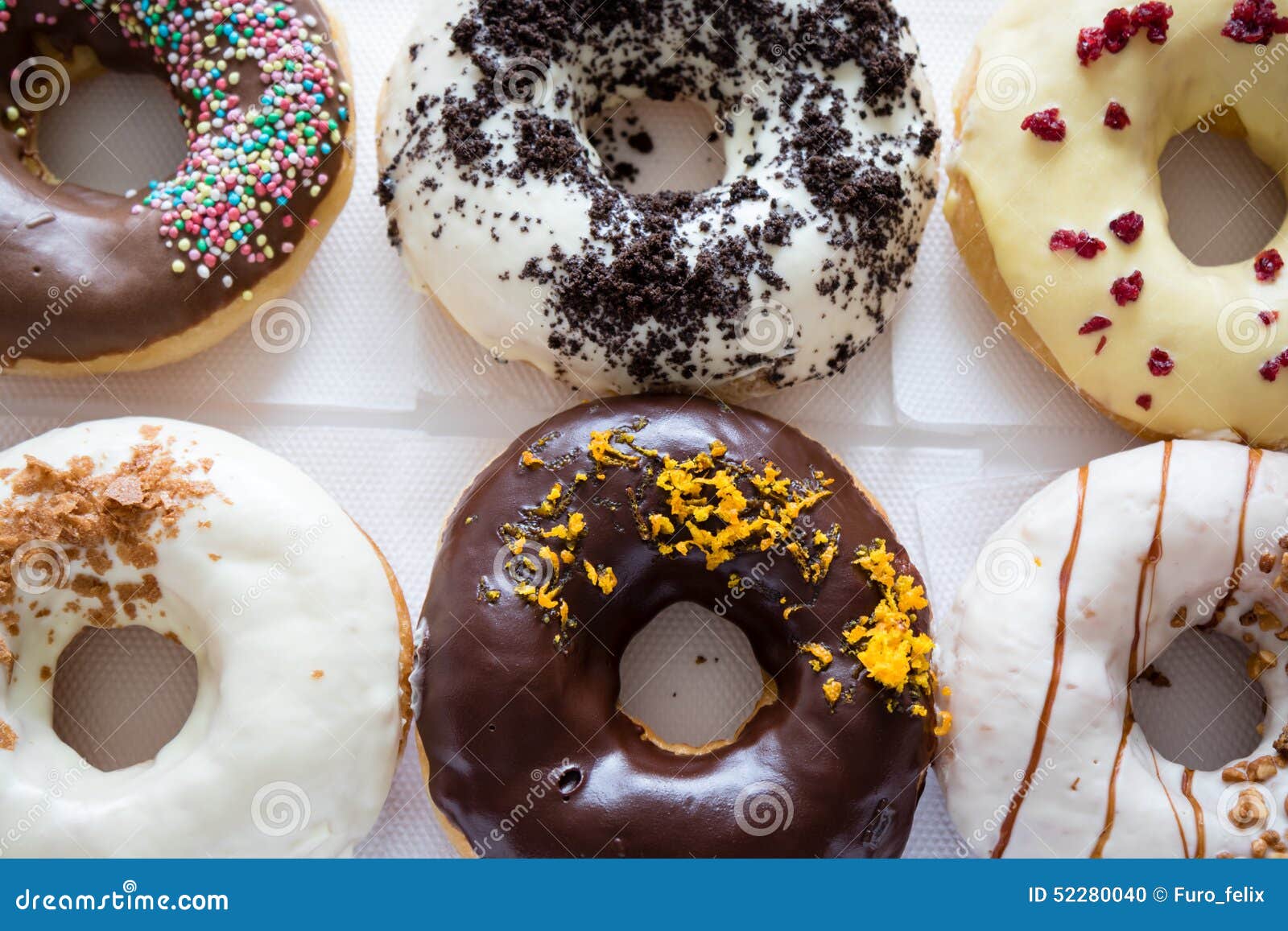 Different donuts stock photo. Image of breakfast, hungry - 52280040