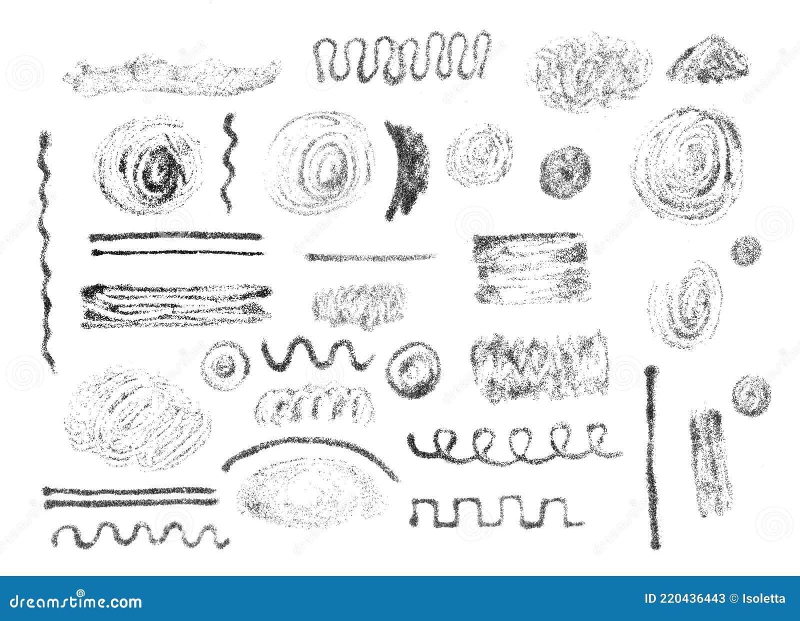 Different Doodles, Lines and Strokes Stock Illustration - Illustration ...