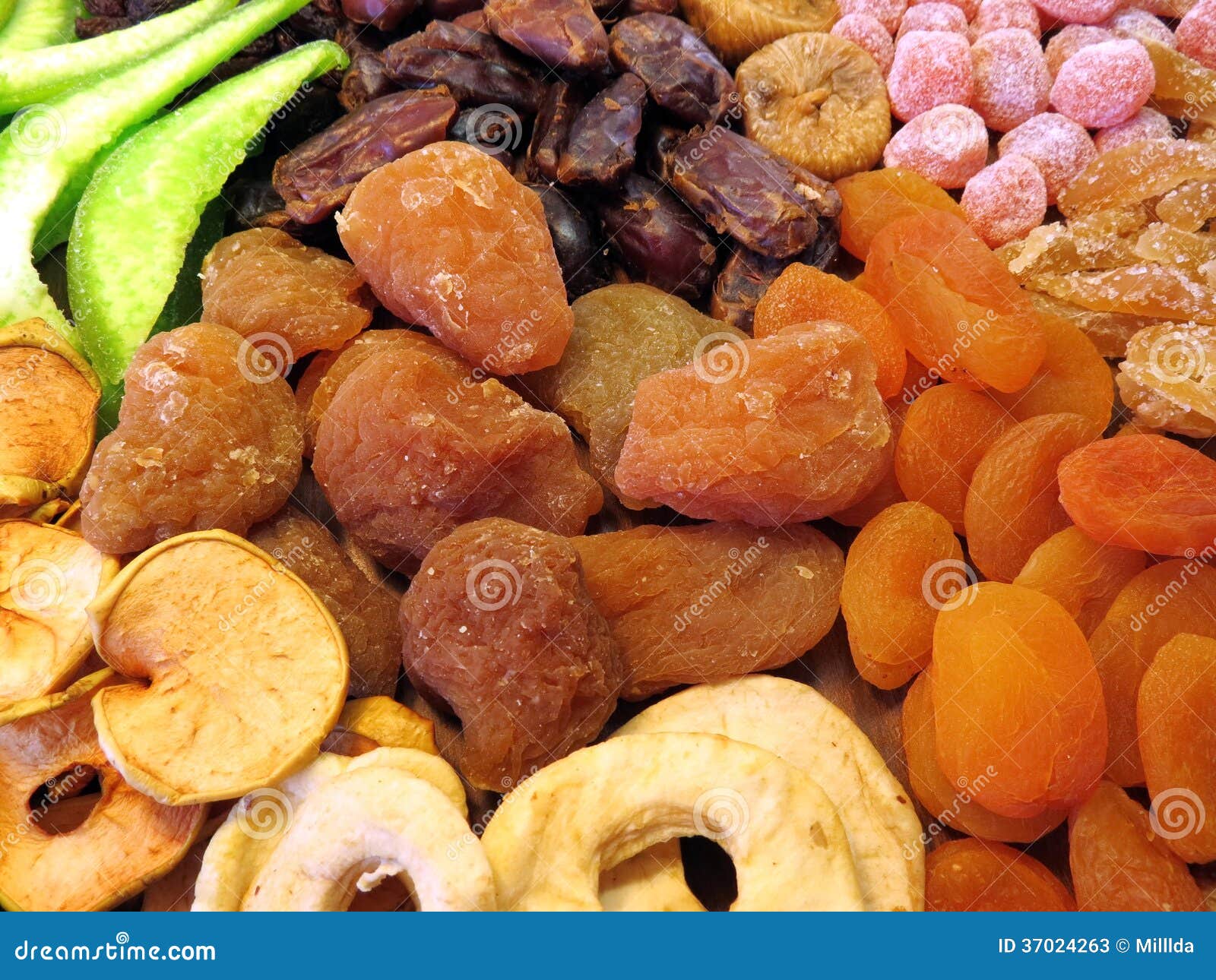 Different Dried Fruits Pattern Stock Image - Image of macro, dried ...