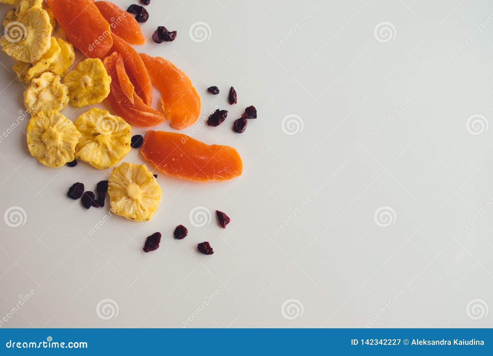 Different Dried Fruits Scattered on the Table Surface Stock Image ...
