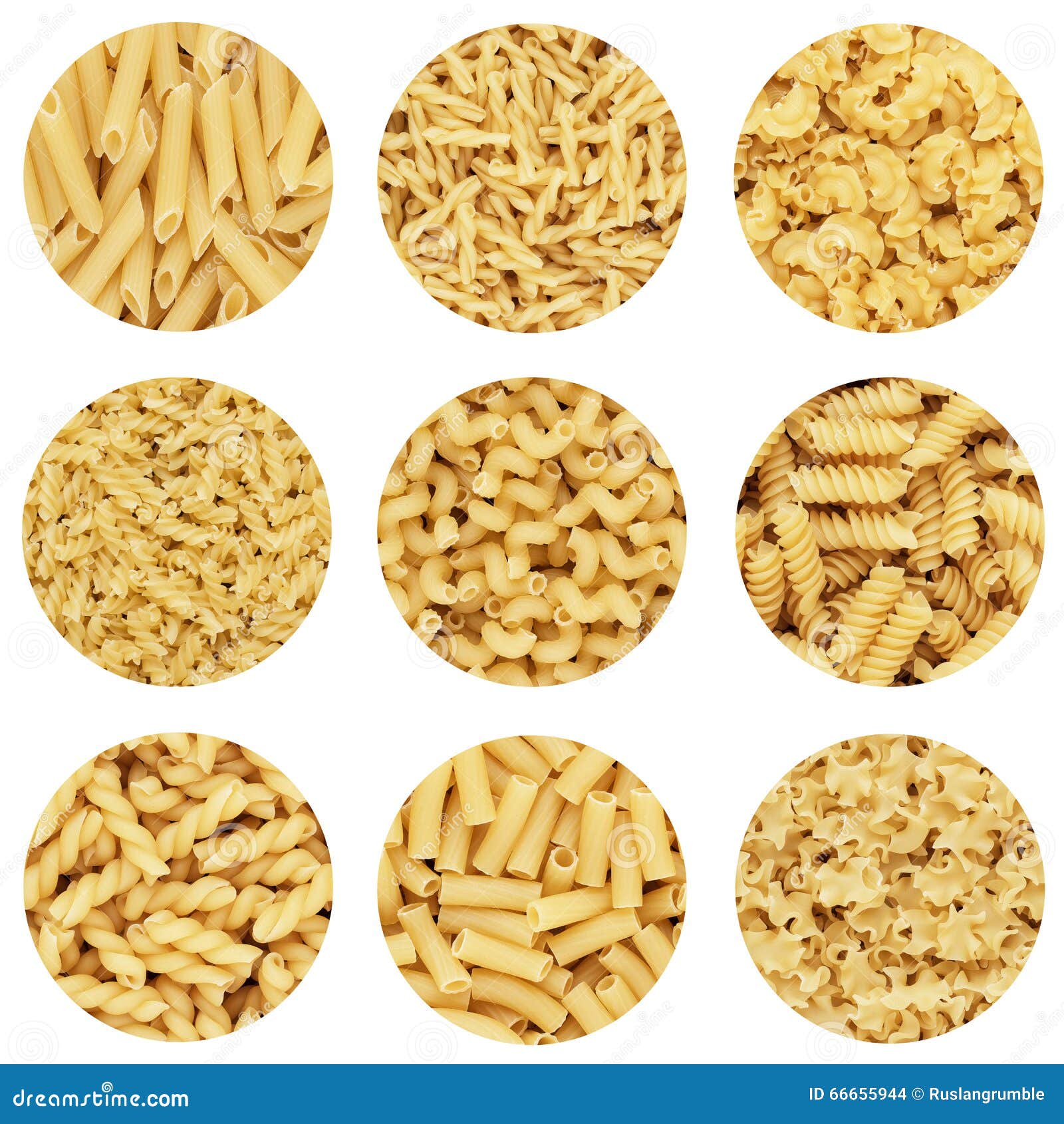 Different Dry Uncooked Pasta Abstract Design Composition Stock Photo ...