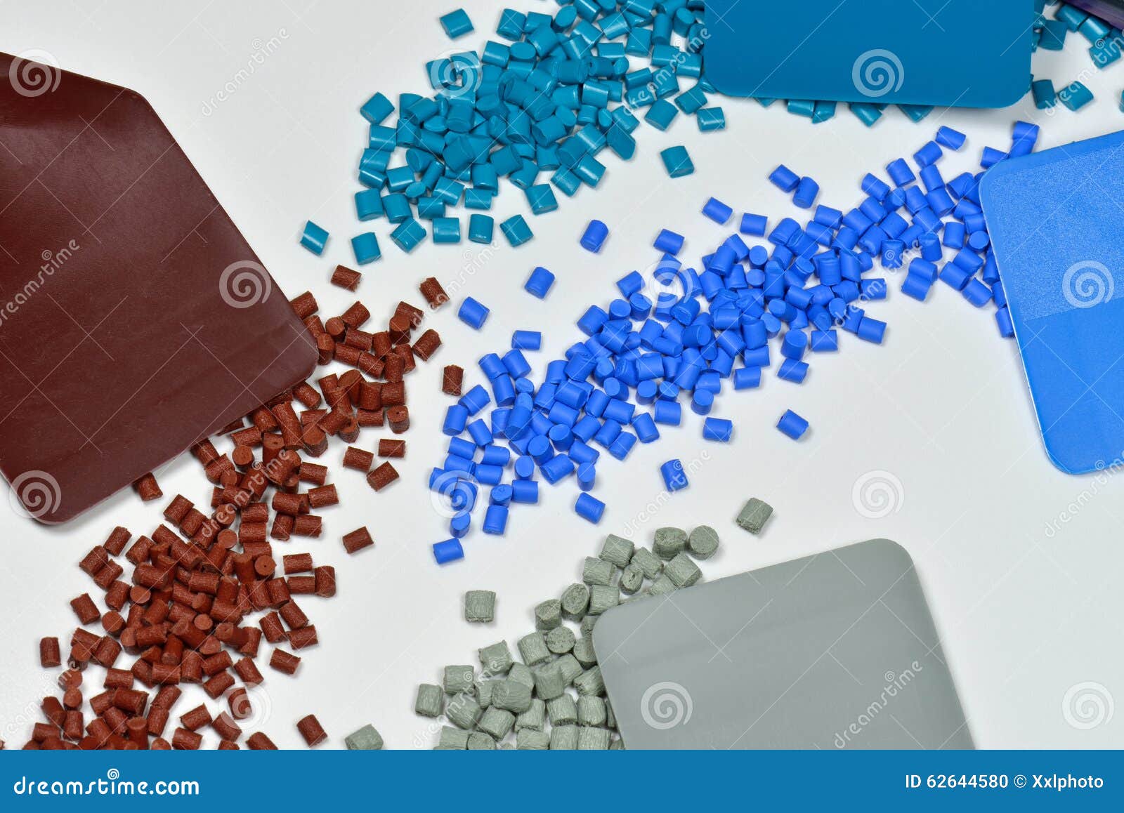 Different Dyed Plastic with Samples Stock Photo - Image of color ...