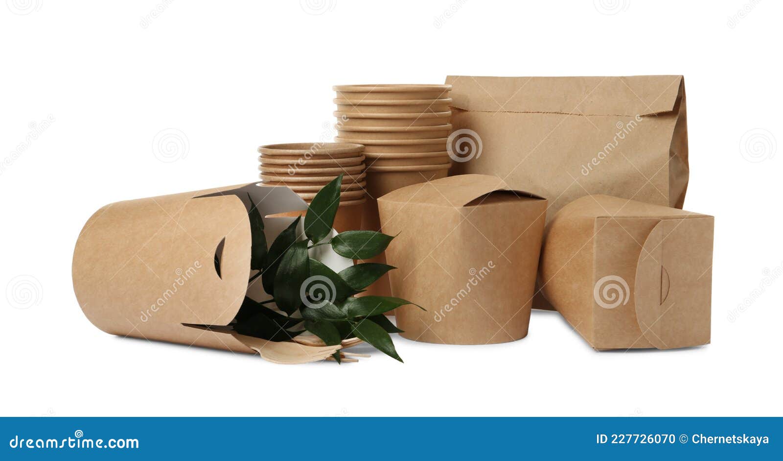 Different Eco Friendly Products on White Background Stock Photo - Image ...