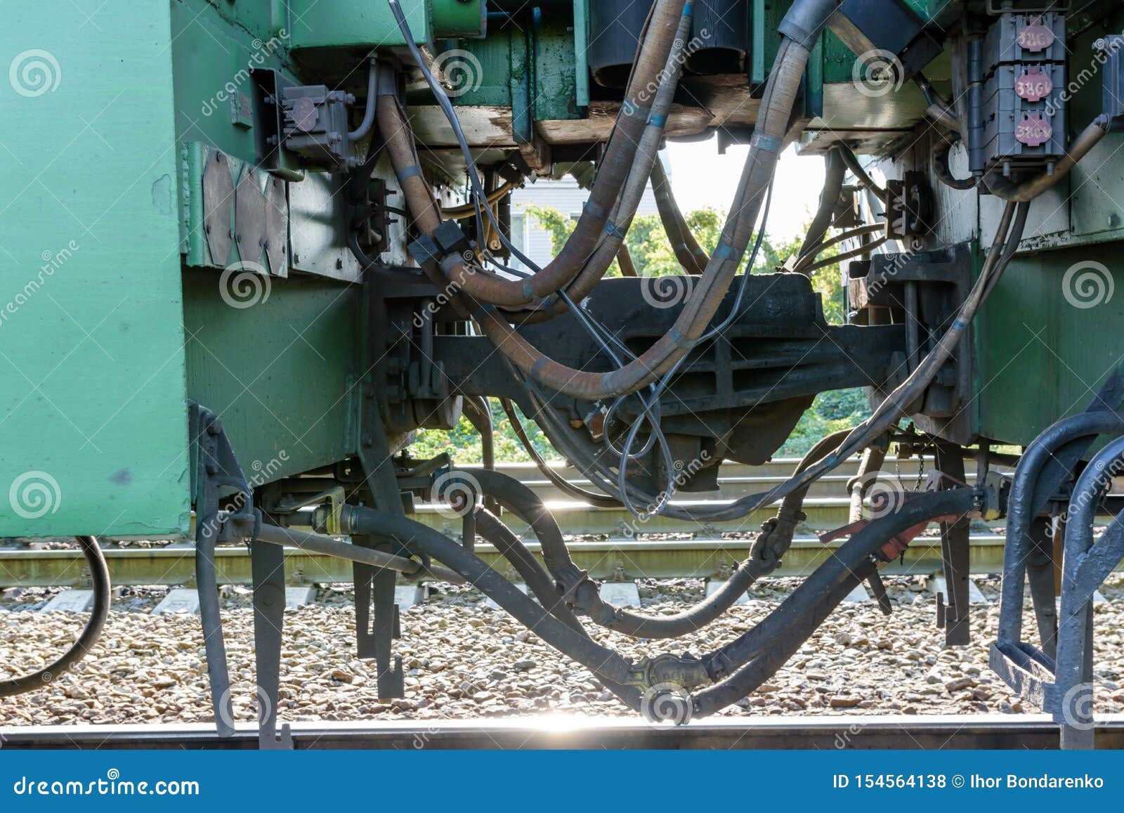 Electric Cables of the Freight Locomotive Stock Photo - Image of ...