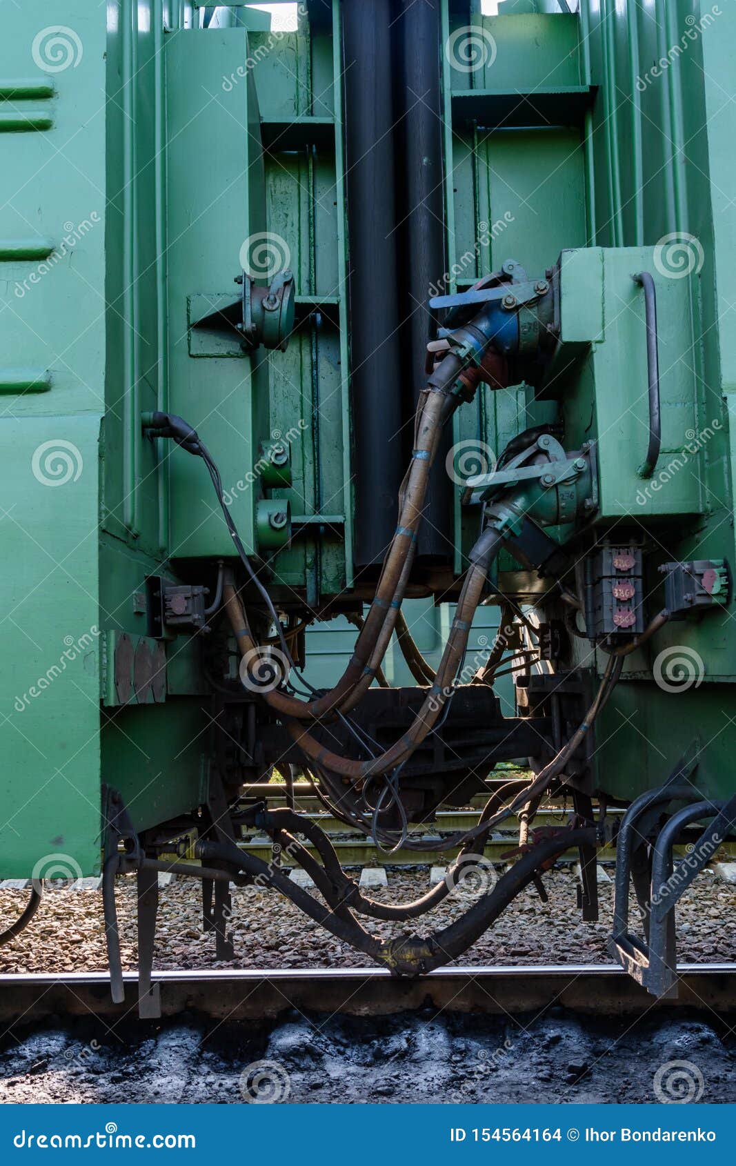 Electric Cables of the Freight Locomotive Stock Photo - Image of ...