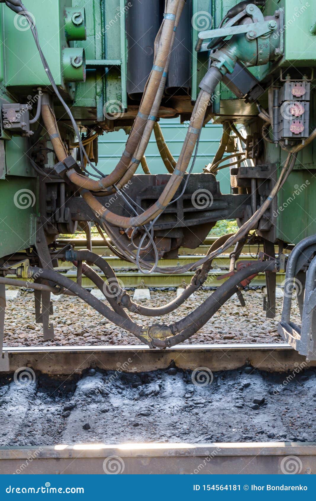 Electric Cables of the Freight Locomotive Stock Image - Image of cargo ...