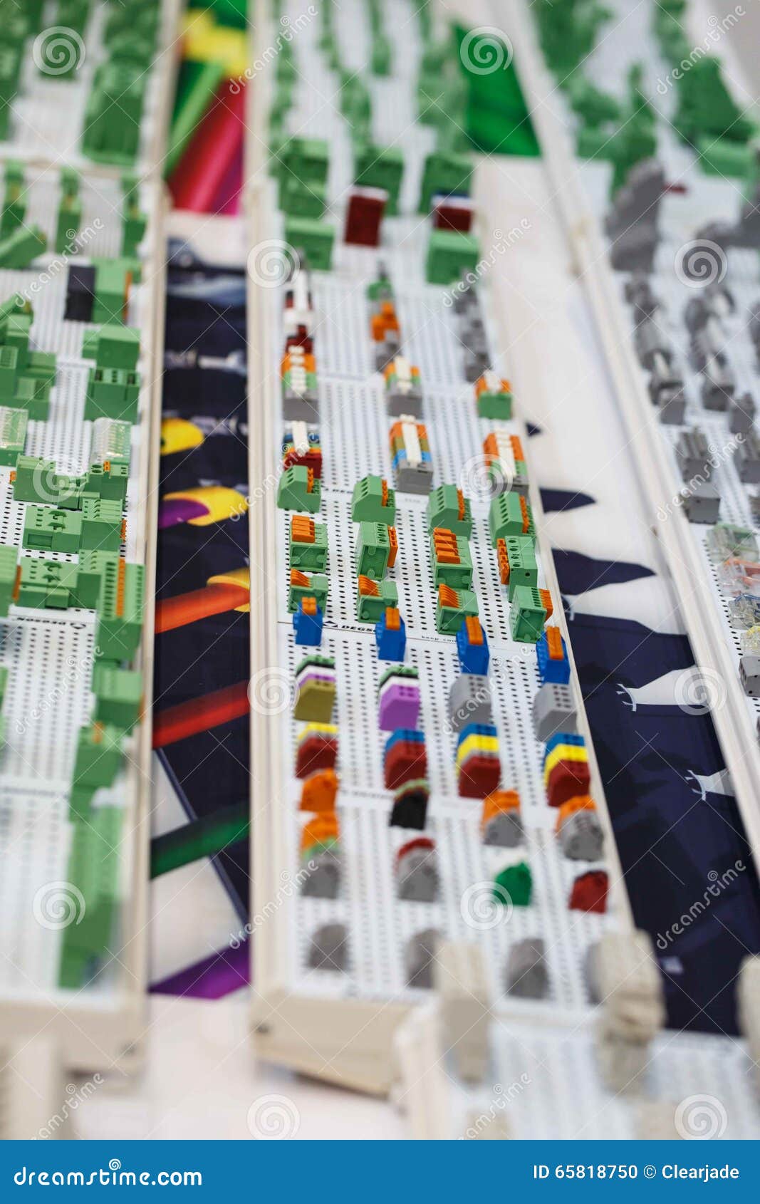 Different Electrical Connector Blocks Isolated Stock Photo - Image of ...