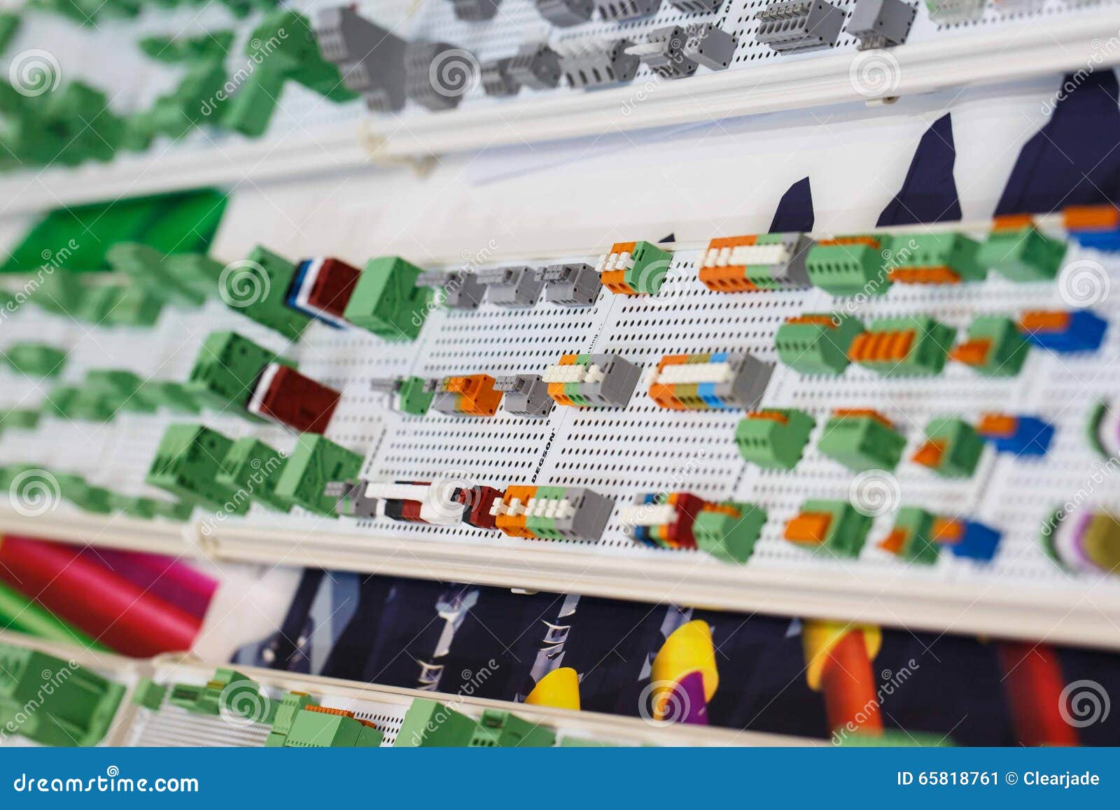 Different Electrical Connector Blocks Isolated Stock Image - Image of ...