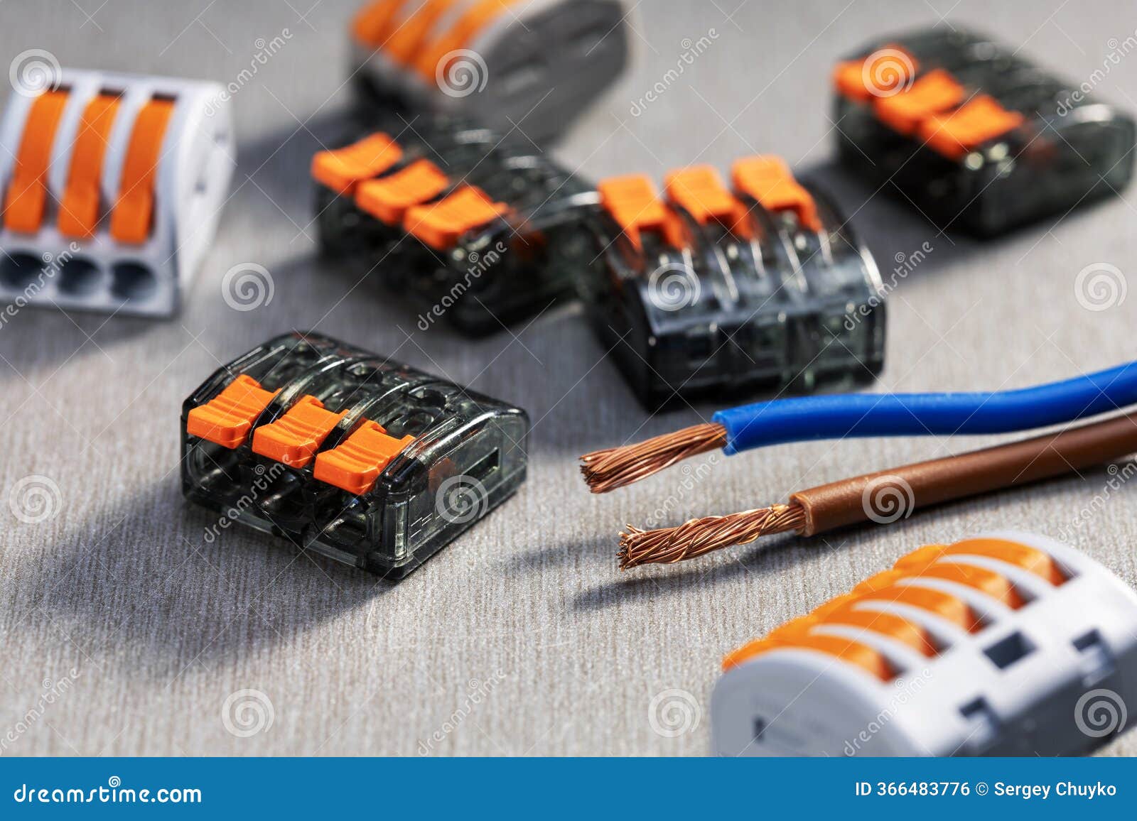 Two Electrical Connector On Light Background Stock Image ...