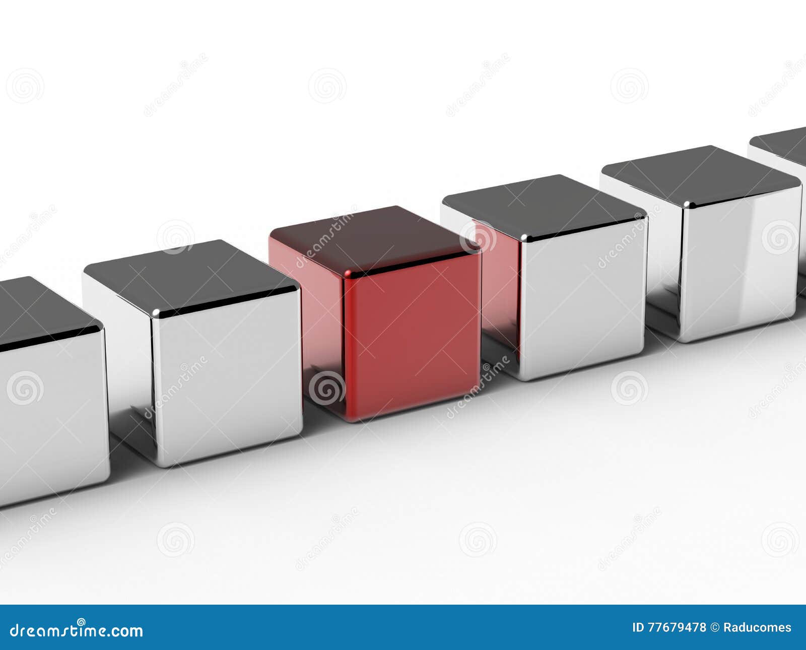 Different Element - Cube in a Row Stock Illustration - Illustration of ...