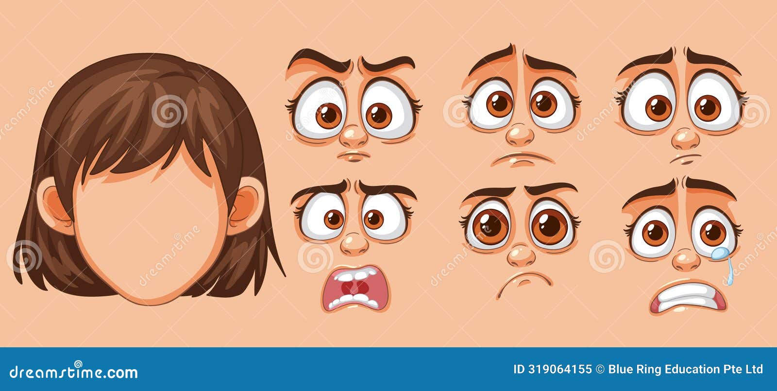 Different Emotional Expressions Stock Vector - Illustration of ...