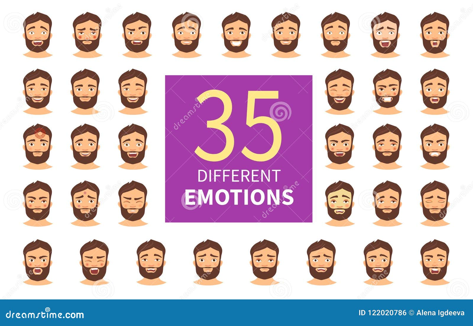 Different Emotions For Comics On The Old Background Royalty-Free Stock ...