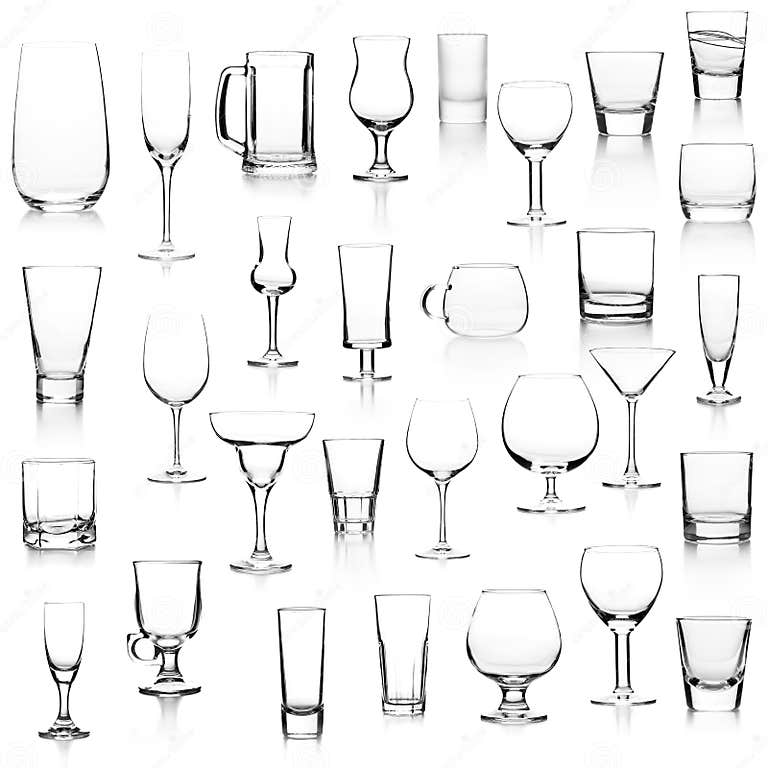Different empty glasses stock image. Image of glass, object - 50035829