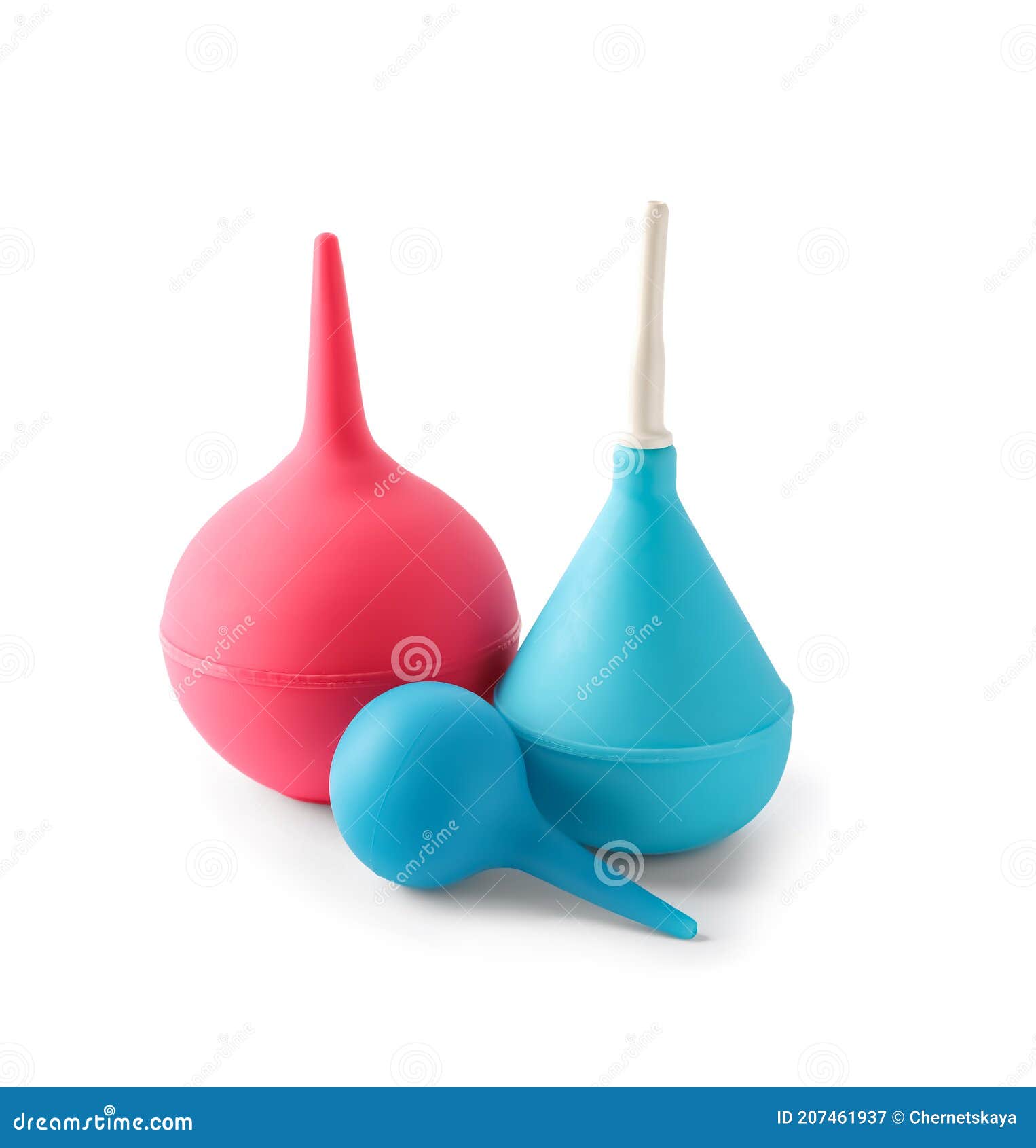 Medical Enemas And Soda Powder On Yellow Background. Space For Text ...