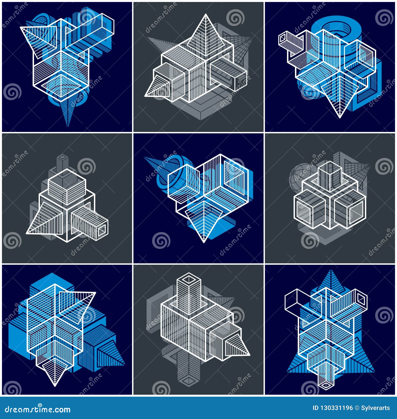 Different Engineering Constructions Collection, Abstract Vectors Stock ...
