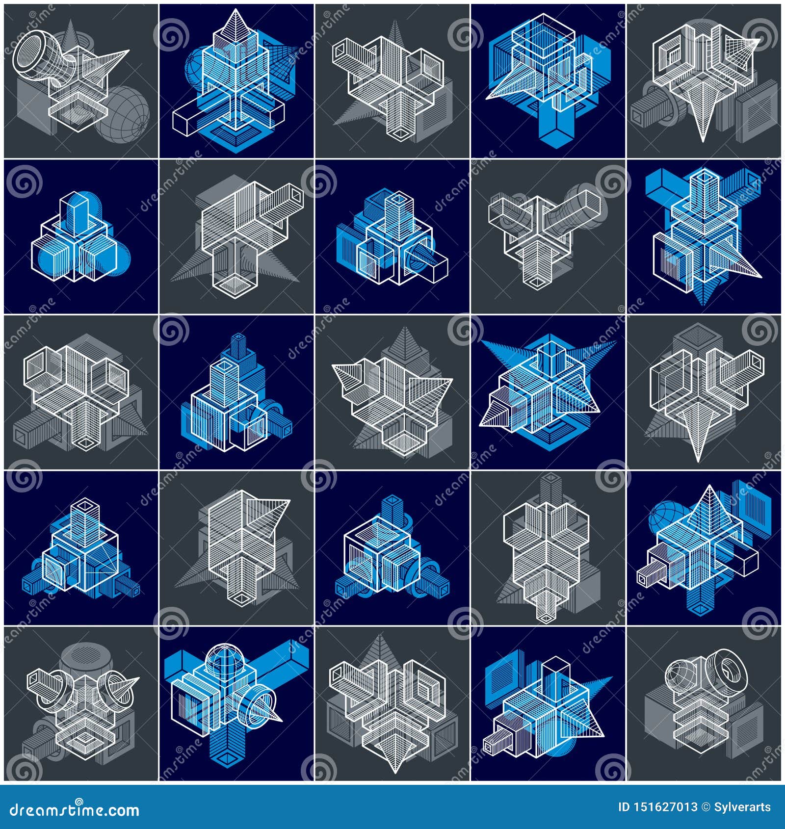 Different Engineering Constructions Collection. Stock Vector ...