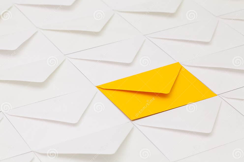Different Envelopes on the Table Stock Photo - Image of holiday ...