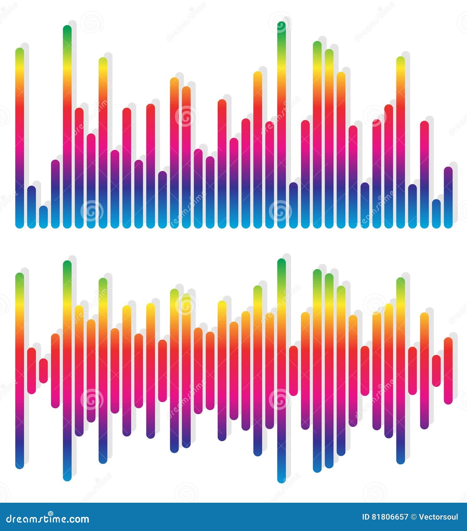 Equalizer Of Different Colors Vector Illustration | CartoonDealer.com ...