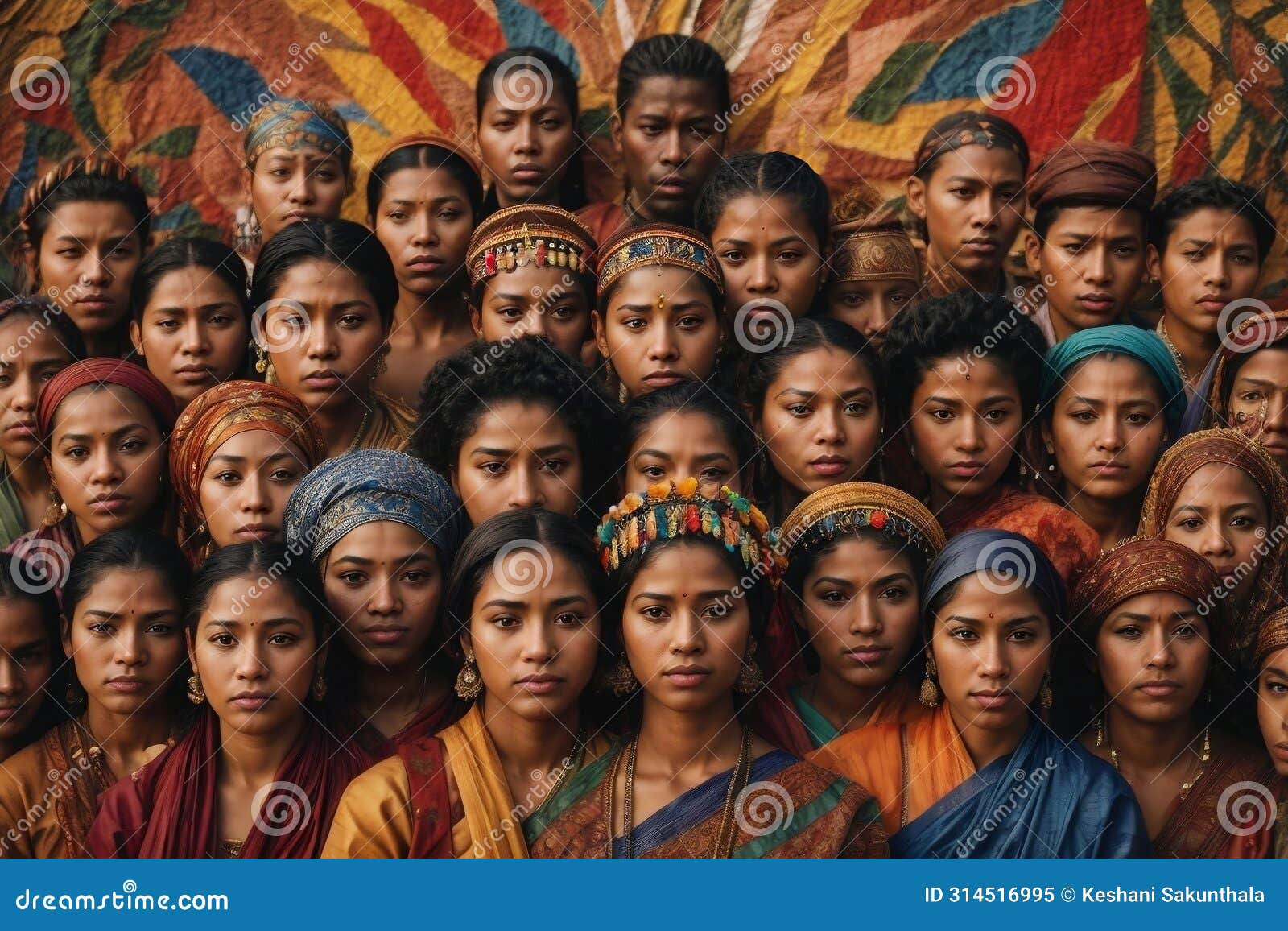 Different Ethnic Brown People of Different Cultures and Ages are ...