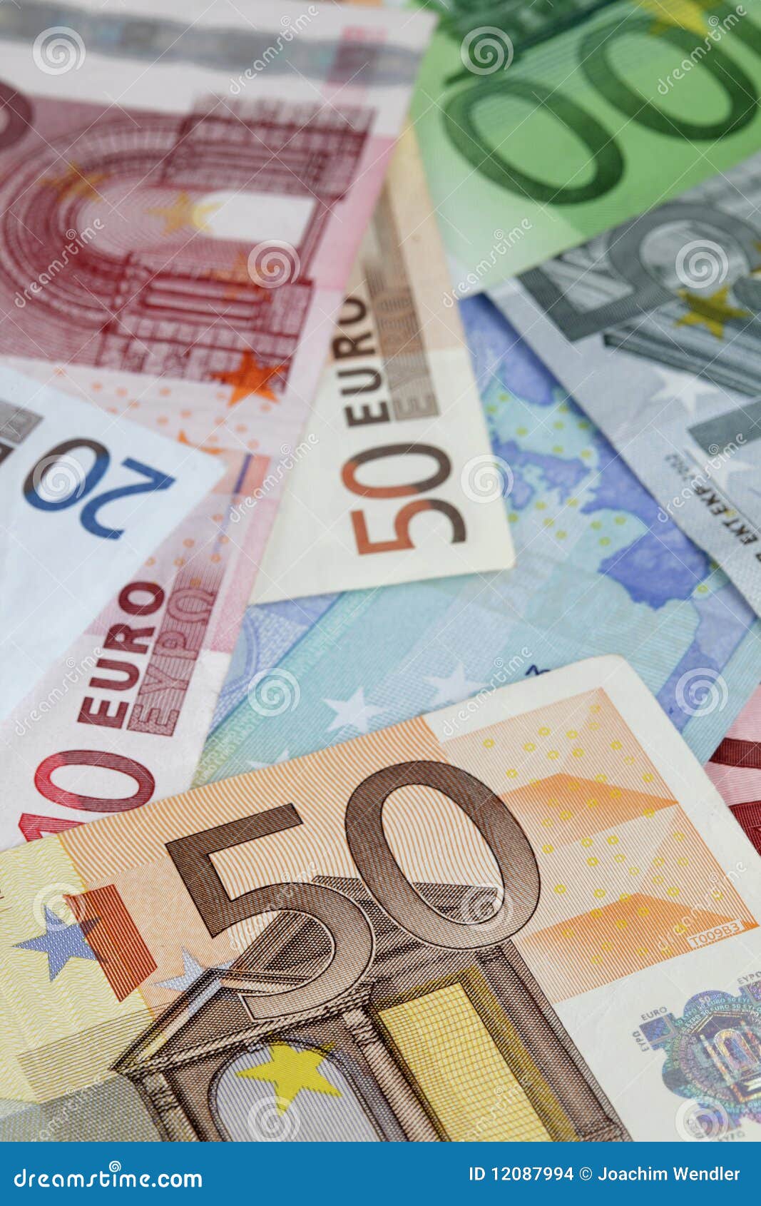 Different euro banknotes stock photo. Image of income - 12087994