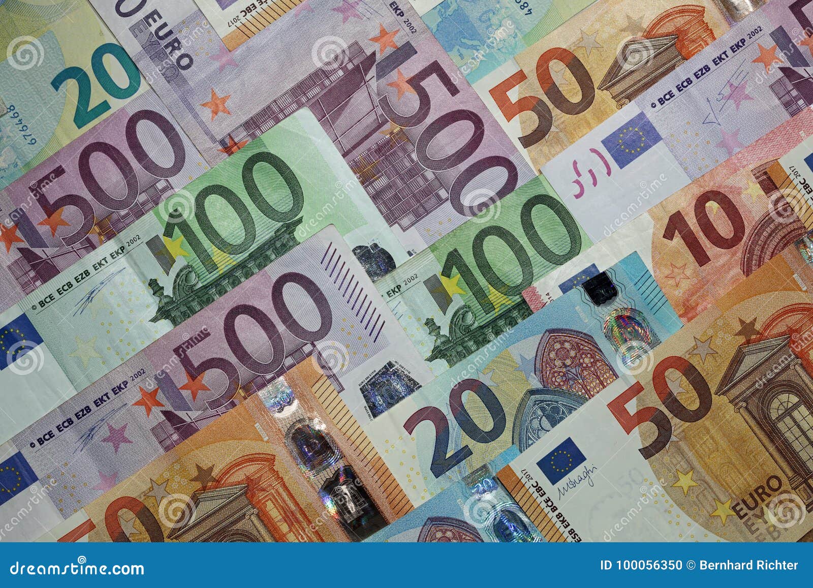 Different Euro Banknotes stock photo. Image of making - 100056350